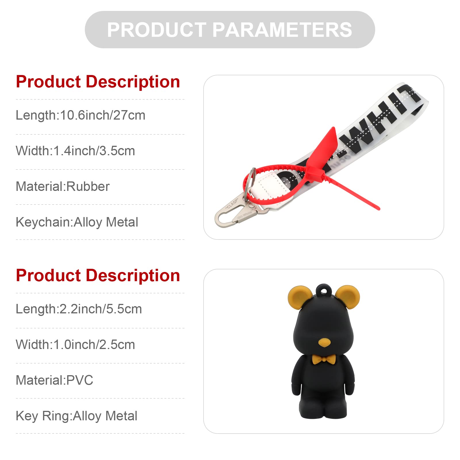 OPIHAZAT Lanyards for Keys, Wristlet KeyChain, 2 Pack Wrist Lanyard Keychain for Car Keys Assecories