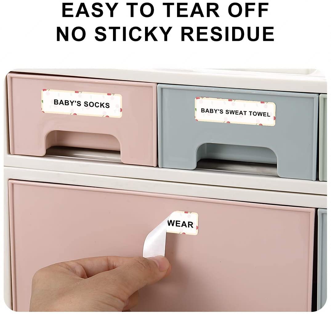 NIIMBOT D11 Label Maker Tape Adapted Label Print Paper Standard Laminated Office Labeling Tape Replacement (Transparent)