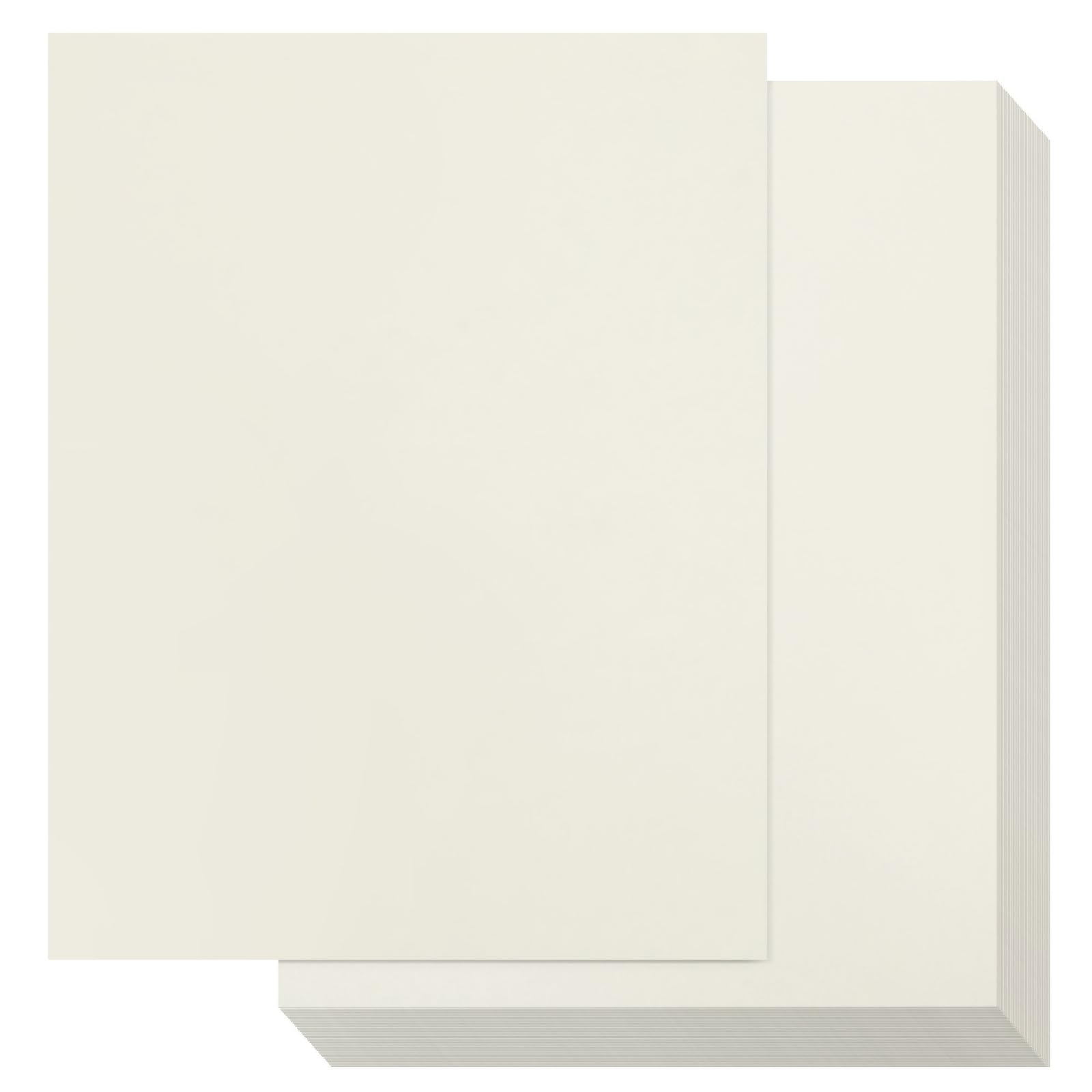 96 Sheets Antique Parchment Design Paper for Writing Letters, Printing Diplomas, Resume (8.5 x 11 In, Cream)