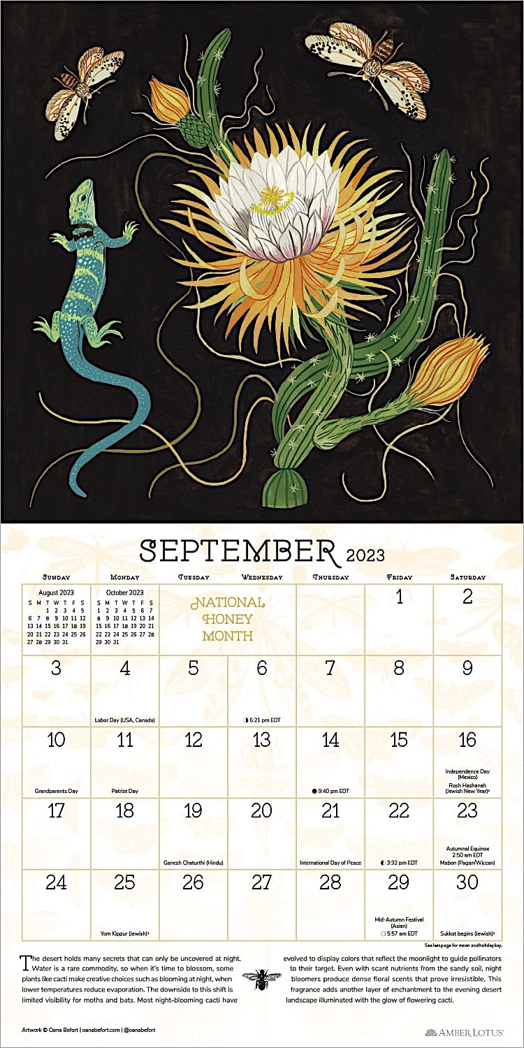 Praise for the Pollinators 2023 Wall Calendar: Nature's Superheroes | 12" x 24" Open | Amber Lotus Publishing