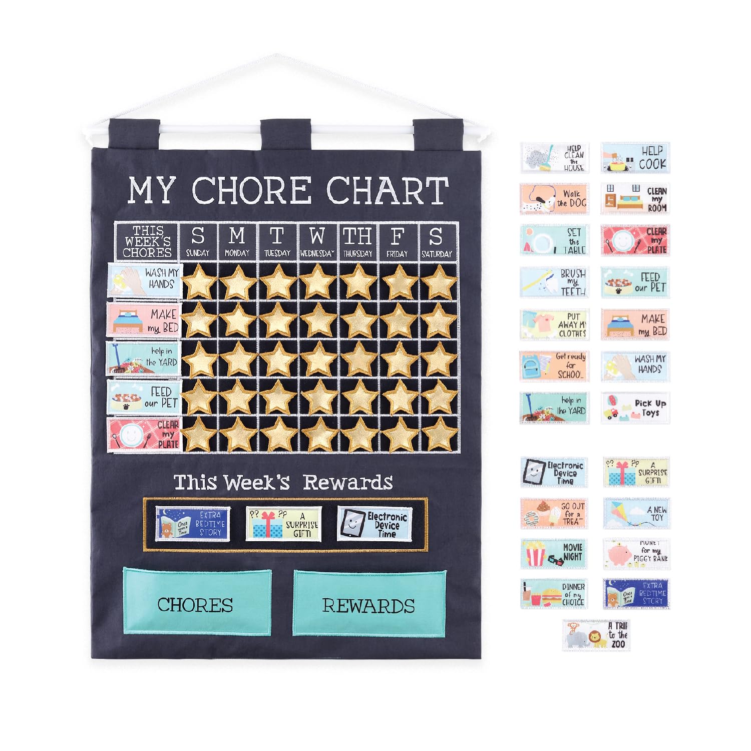 The Peanutshell Toddler Chore Chart | Reward Chart for Kids | 58 Pieces