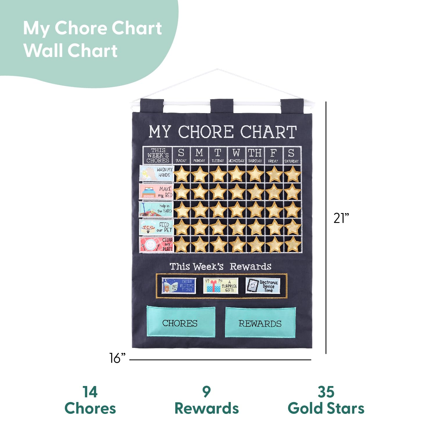 The Peanutshell Toddler Chore Chart | Reward Chart for Kids | 58 Pieces