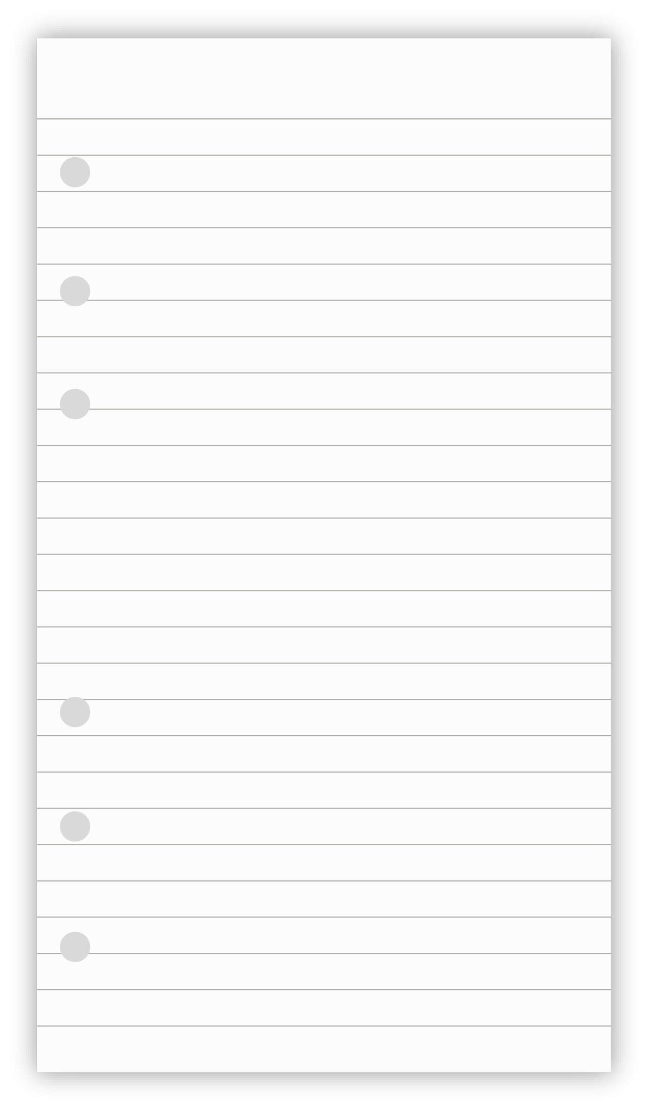 200 Sheets A6 Lined Paper for Filofax Personal Binder Planner, White 100gsm Ruled Pages, 6 Hole Punched, 3.75 x 6.75 Inch