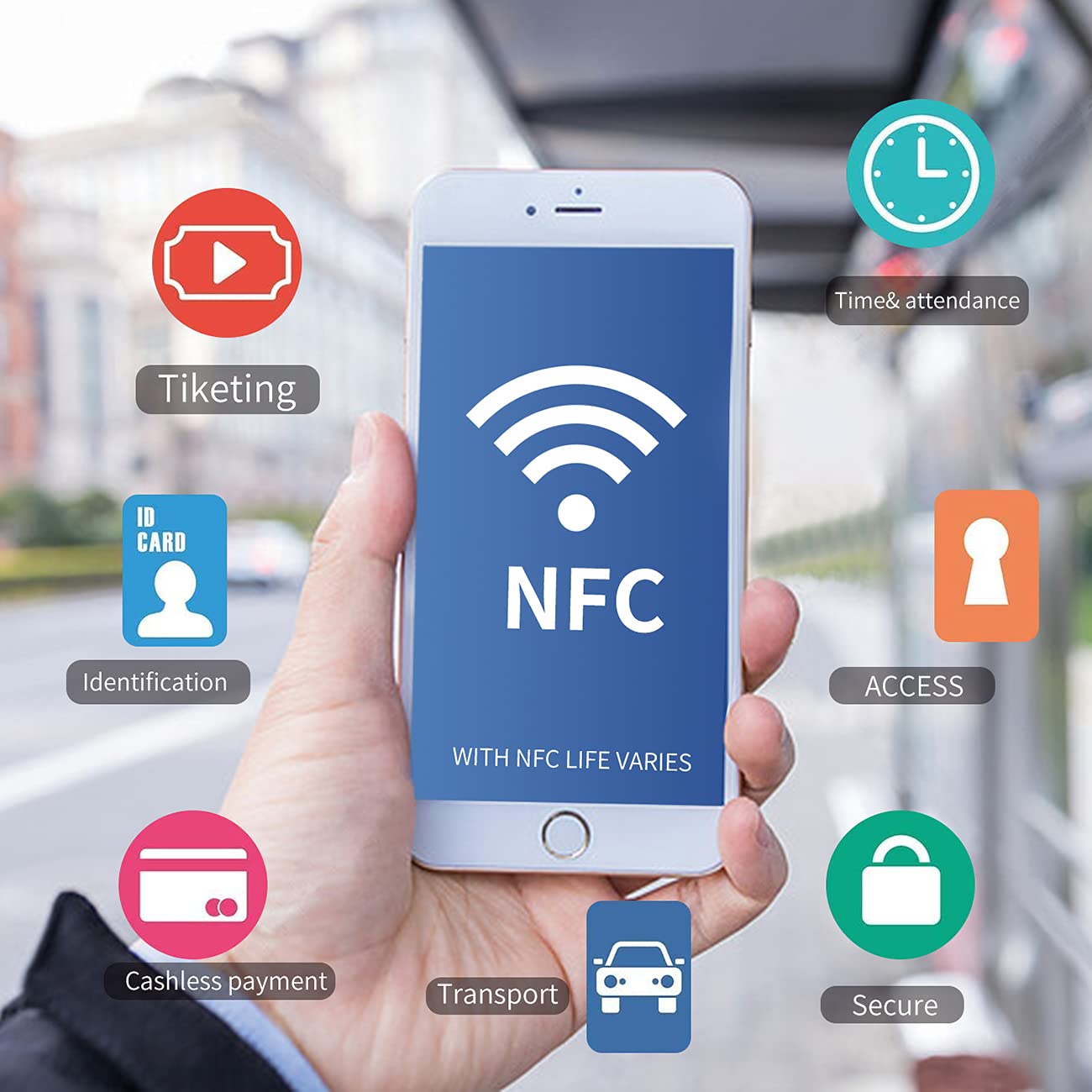 50pcs NFC Cards NFC Tags Ntag 215 NFC chip NFC 215 tag rewritable NFC Coin Cards,Compatible with Tagmo and NFC Enabled Mobile Phones and Devices, Round (25 mm/ 1 Inch)