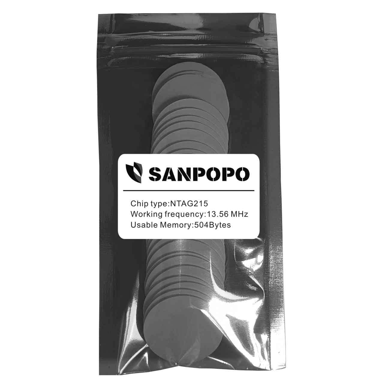 50pcs NFC Cards NFC Tags Ntag 215 NFC chip NFC 215 tag rewritable NFC Coin Cards,Compatible with Tagmo and NFC Enabled Mobile Phones and Devices, Round (25 mm/ 1 Inch)