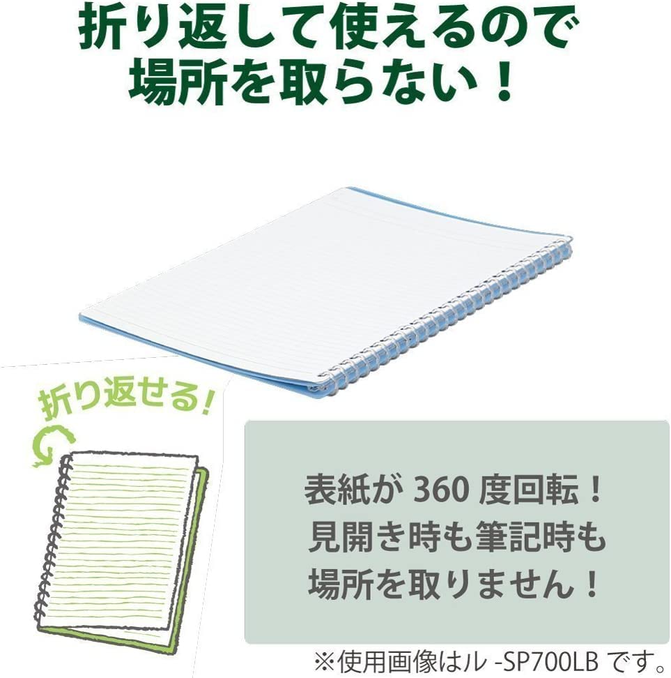 Kokuyo Campus Easy-Carry Slim Binder"Smart-Ring" B5 26-Ring Set OF 3 (Light Pink, Light Blue & Clear, B5)