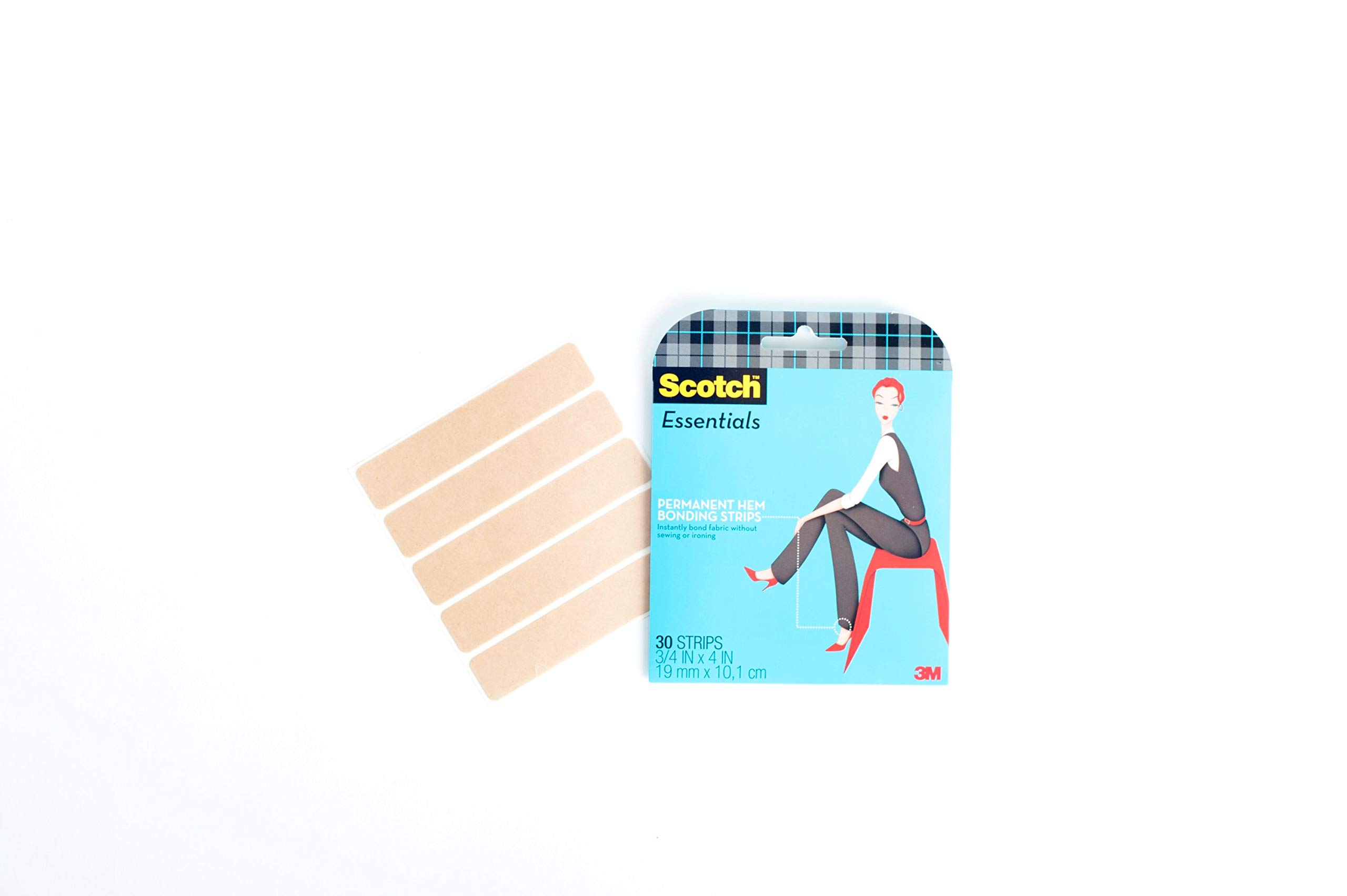Scotch Essentials Permanent Hem Bonding Strips, 30 Strips (W-107-A)