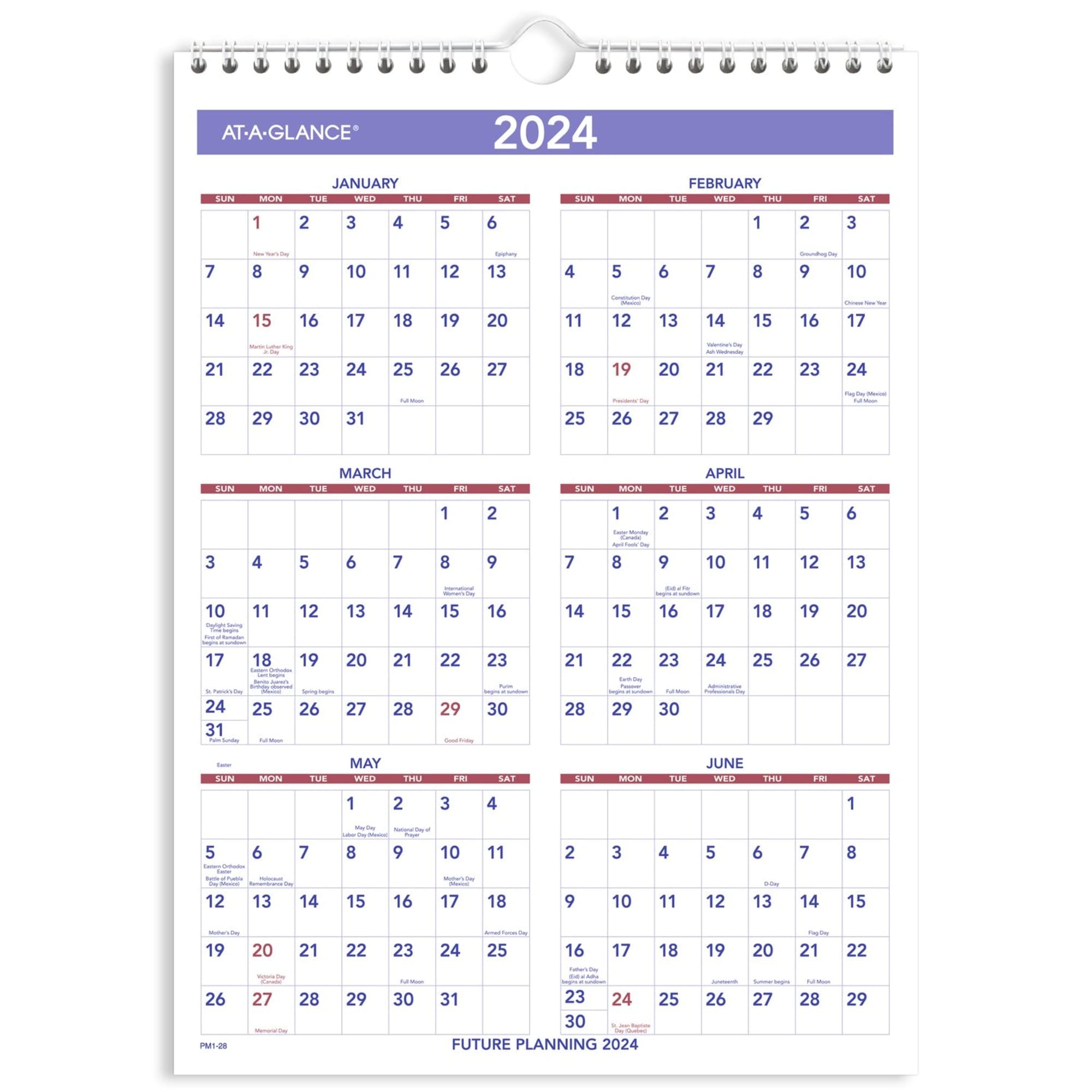 AT-A-GLANCE 2023 Wall & Desk Calendar, 8-1/2" x 11", Small, Unruled Blocks, Spiral Bound, Monthly (PM17028)
