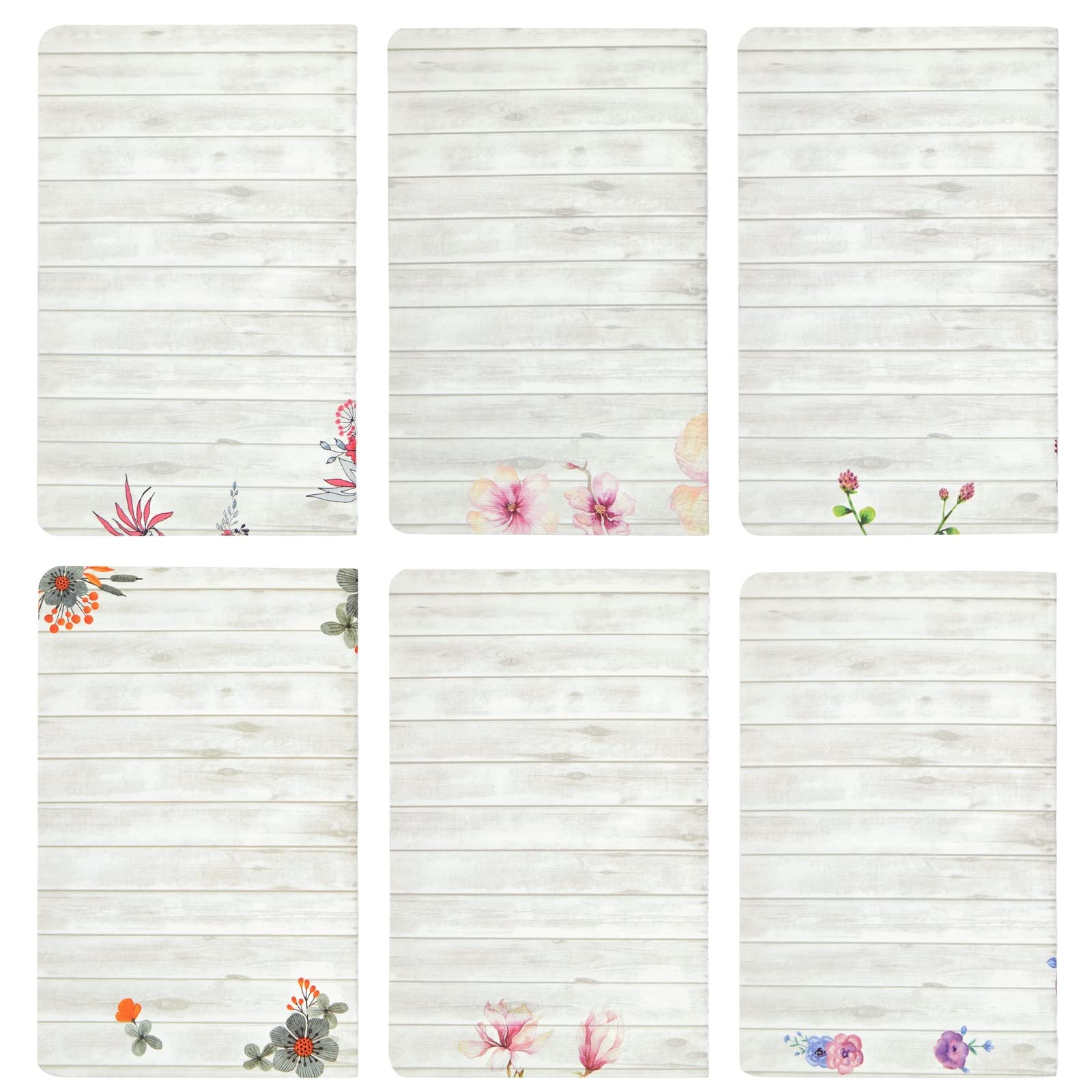 6 Pack Floral Daily Prayer Journal for Notebook, Bible Study, Inspirational Christian Gifts for Women (80 Pages, 5x8 In)