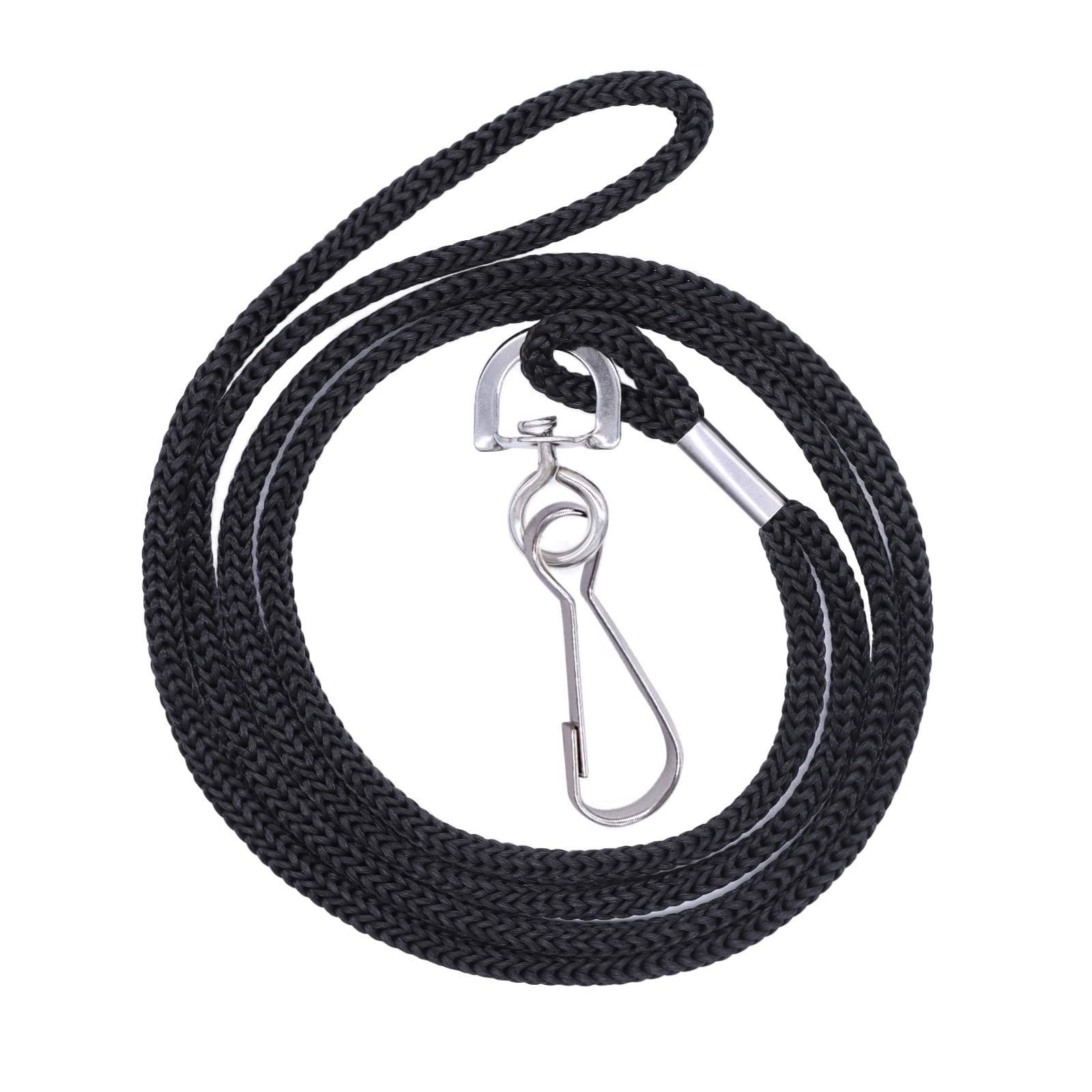 HOSL Black Lanyards 100 Pack Black Badge Lanyards Office Lanyard ID Card Lanyards Business Card Lanyards Students Lanyards Employee Lanyards Key Lanyards (Black)