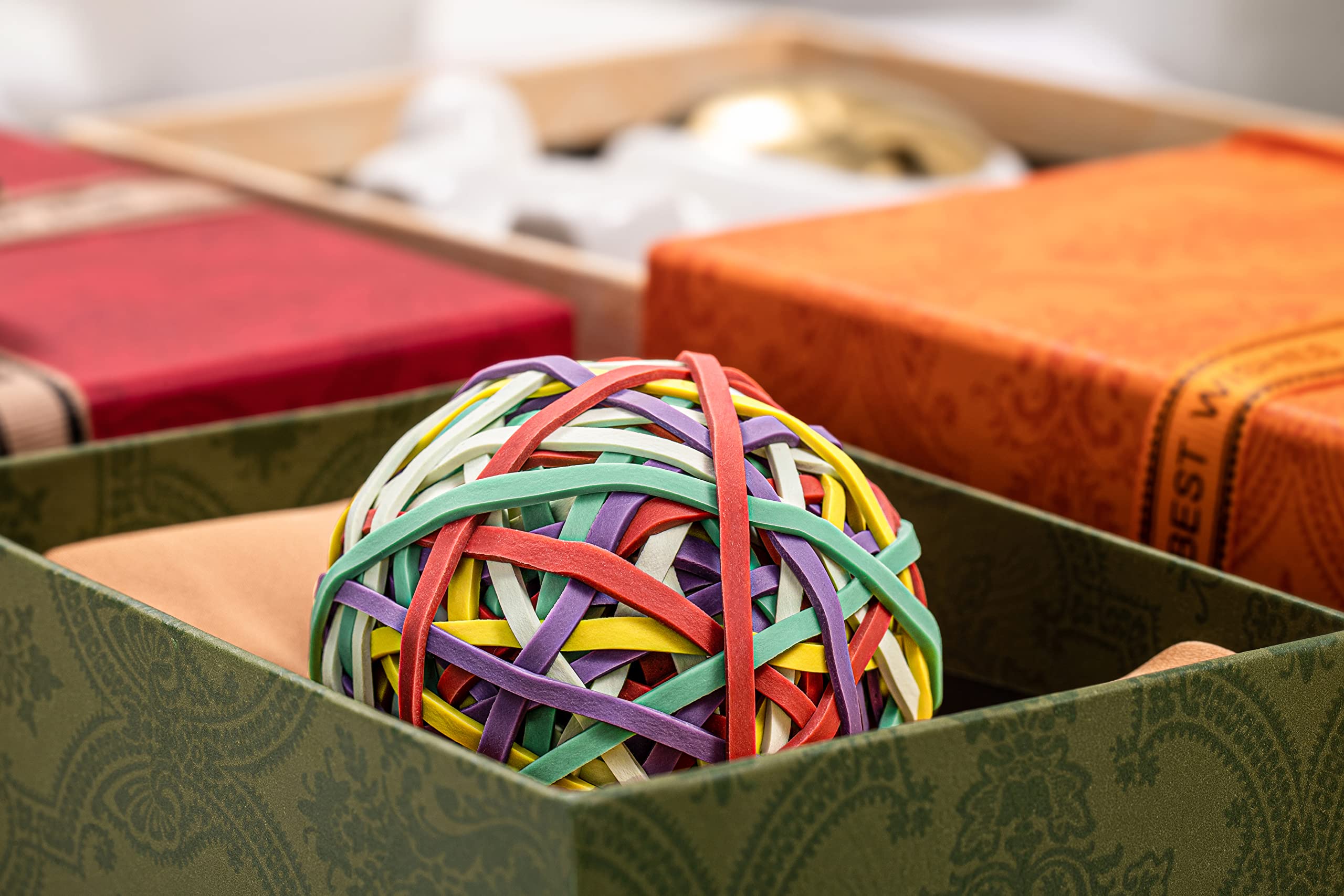 Mikily's 5 Colors Rubber Bands Ball for 0.33lb Office Supplies RubberBands