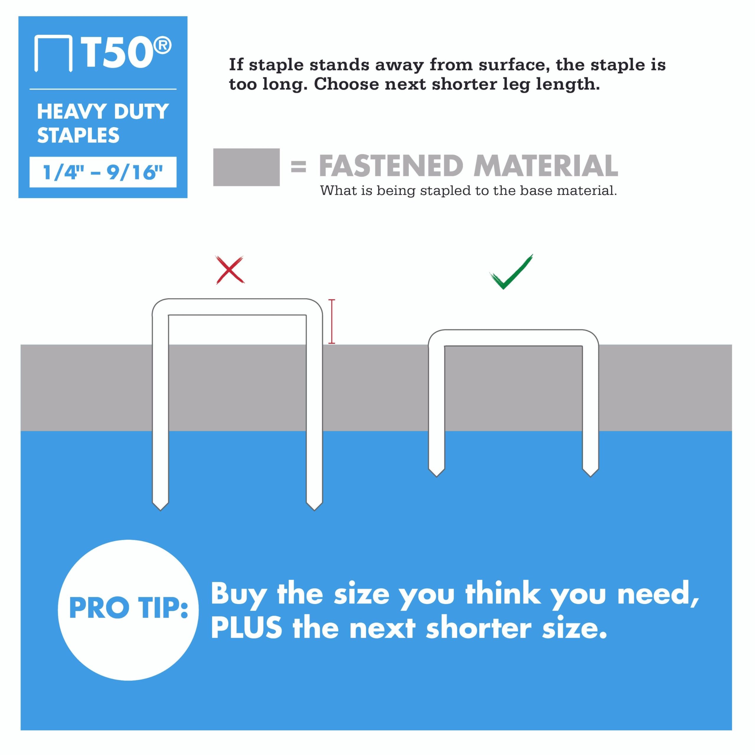 Arrow 505 Genuine T50 5/16-Inch Staples, 1,250-Pack