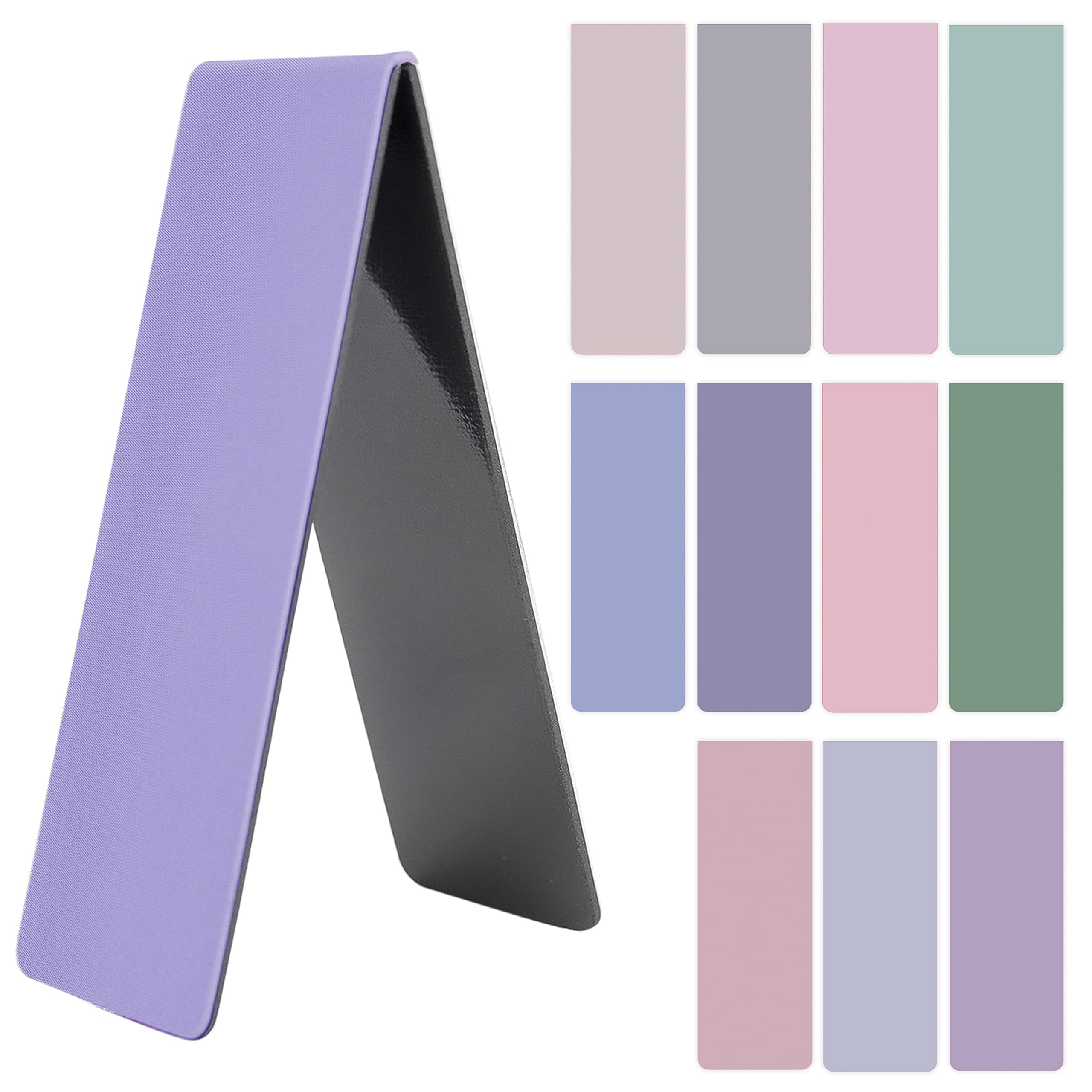 Magnetic Bookmarks for Books – Assorted Coloured 12 PCs Book Magnets for Readers – 2 Sides Printed – 0.8x2.4in