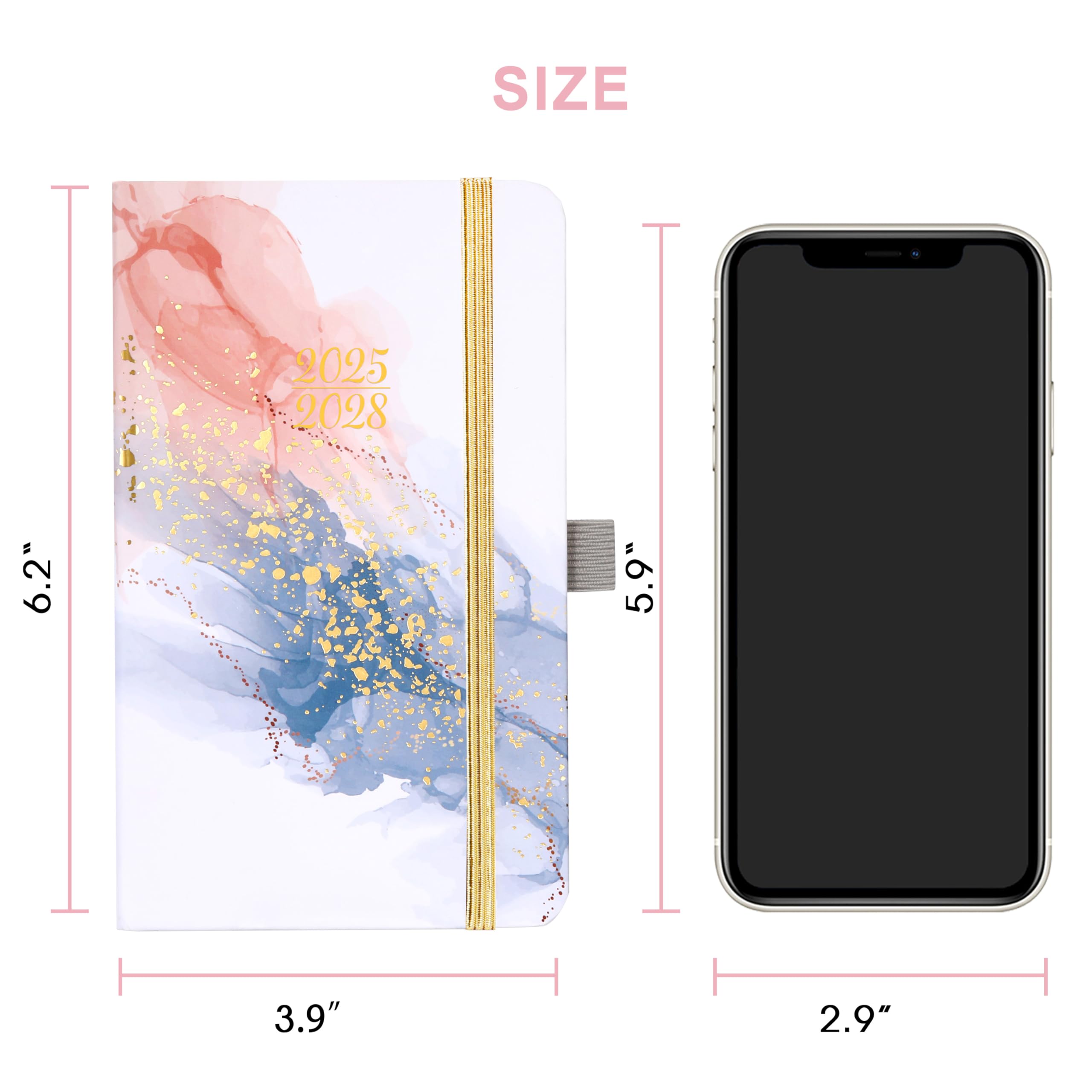 2023-2025 Pocket Planner/Calendar - Monthly Pocket Planner/Calendar 2023-2025, 36 Months from Jan. 2023 to Dec. 2025, 6.3" x 3.7",Pocket Planner with Pen Hold, Inner Pocket and 63 Notes Pages