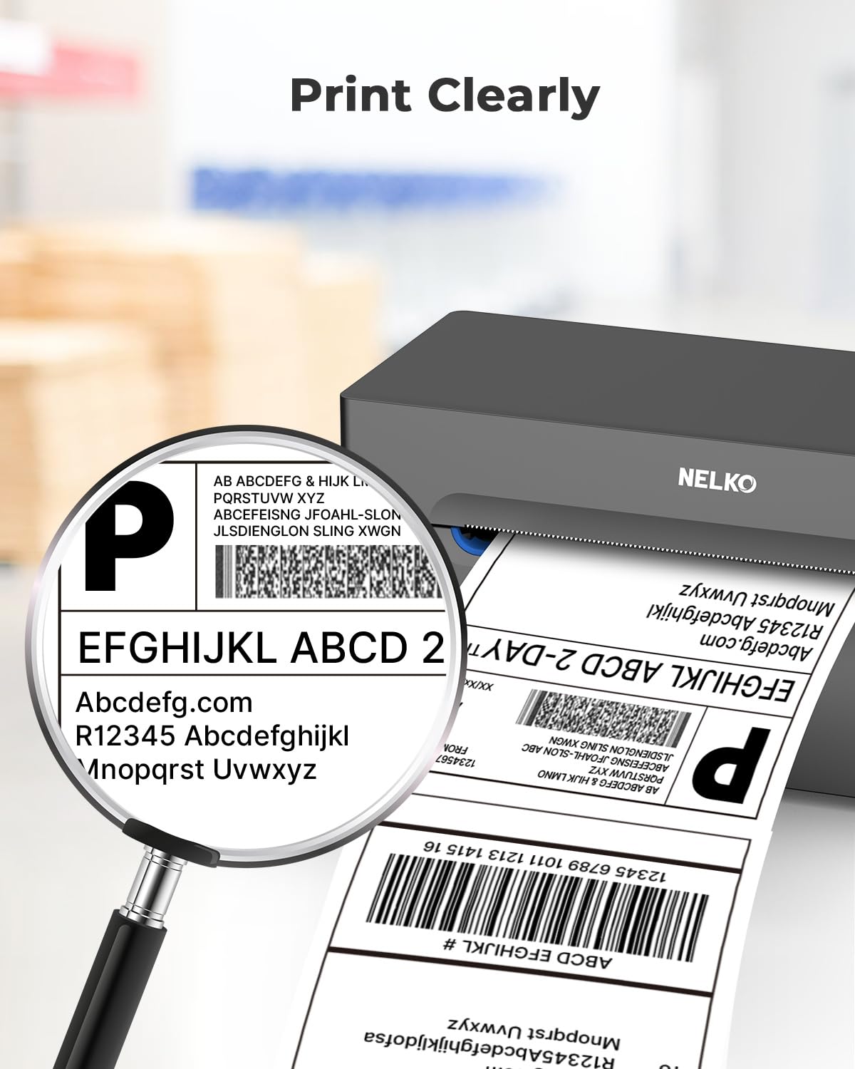 Thermal Direct Shipping Label (Pack of 500 4x6 Fan-Fold Labels), NELKO Thermal Labels for Thermal Printer, Commercial Grade