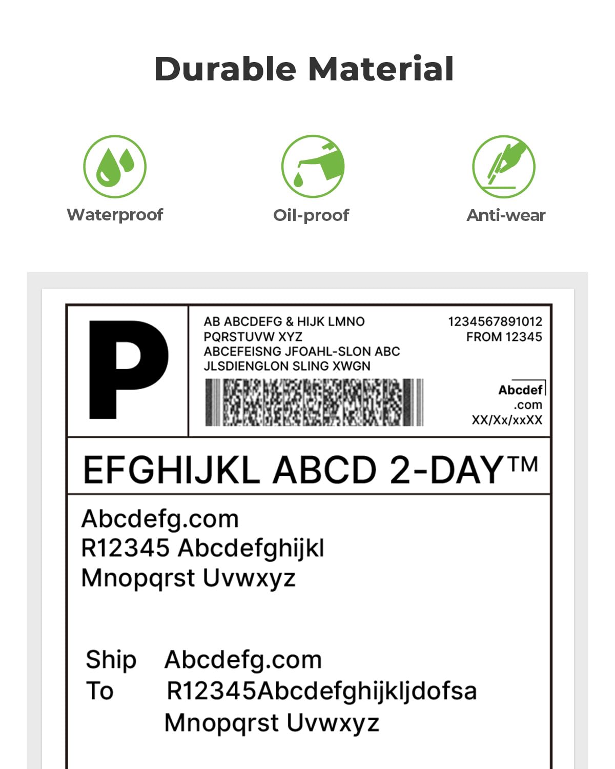 Thermal Direct Shipping Label (Pack of 500 4x6 Fan-Fold Labels), NELKO Thermal Labels for Thermal Printer, Commercial Grade