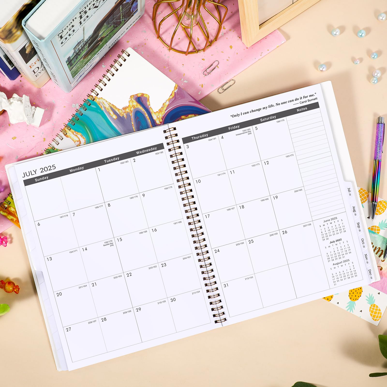 2023-2025 Monthly Planner/Calendar - 2 Year Monthly Planner 2023-2025, July 2023 - June 2025, 9" x 11" Planner with Monthly Tabs, Twin-Wire Binding, Two-Side Pocket, Perfect Daily Organizer