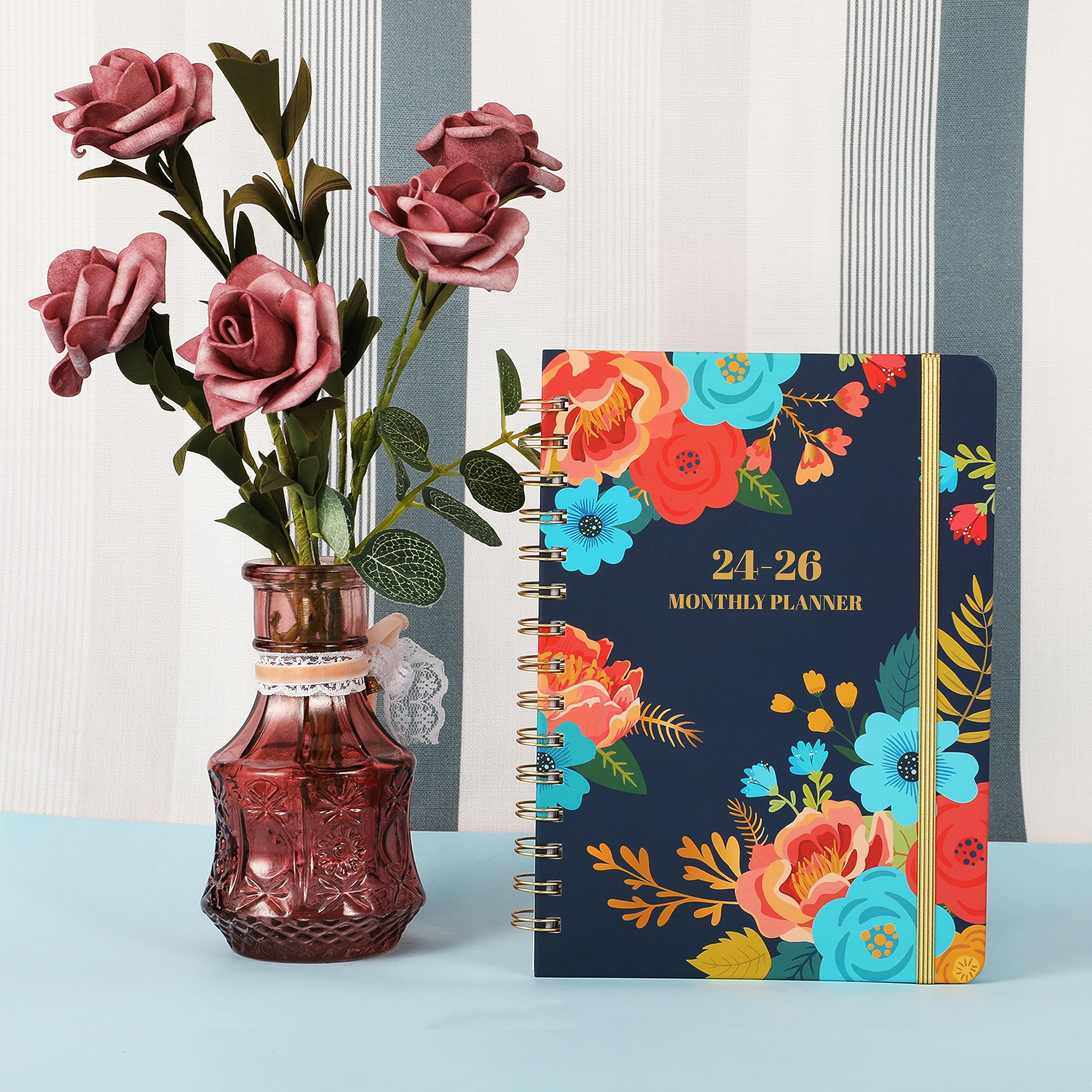 2023-2025 Monthly Planner - Monthly Planner, 3 Year Monthly from Jan. 2023- Dec. 2025, 6" x 8.3" , with Tabs, Monthly Calendar Planner with Pocket, Contacts and Passwords, Twin-Wire Binding