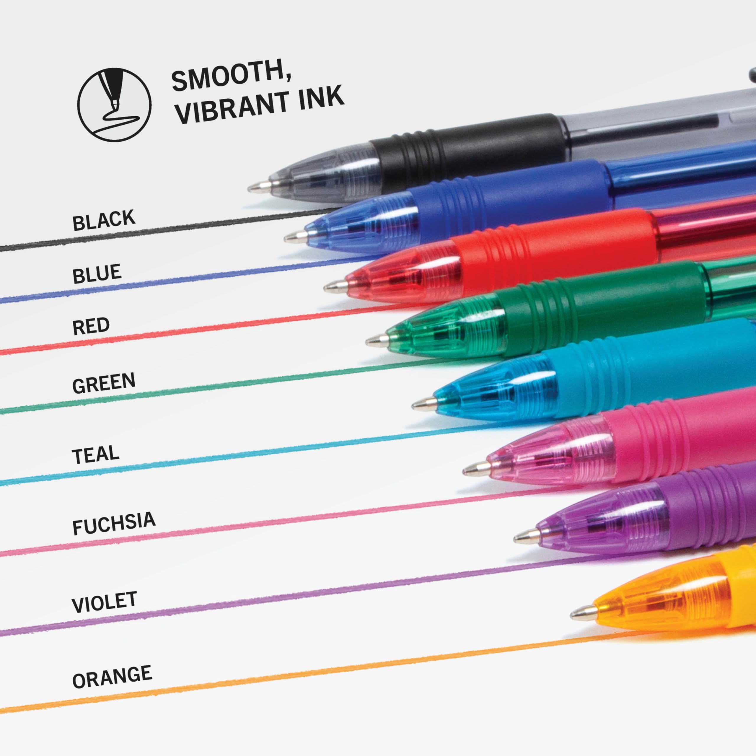 Zebra Pen Z-Grip Retractable Ballpoint Pen, Medium Point, 1.0mm, Assorted Fashion Colors - 24 Pieces (Packaging may vary)