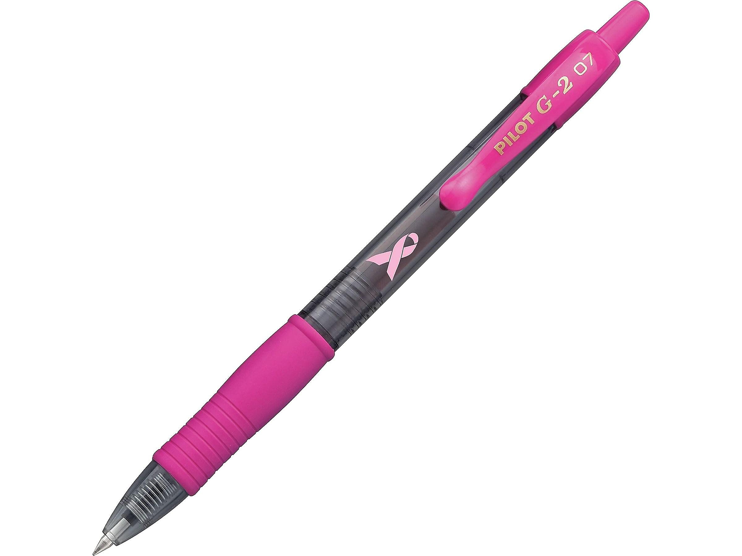 PILOT G2 Premium Refillable & Retractable Rolling Ball Gel Pens, Fine Point, Pink