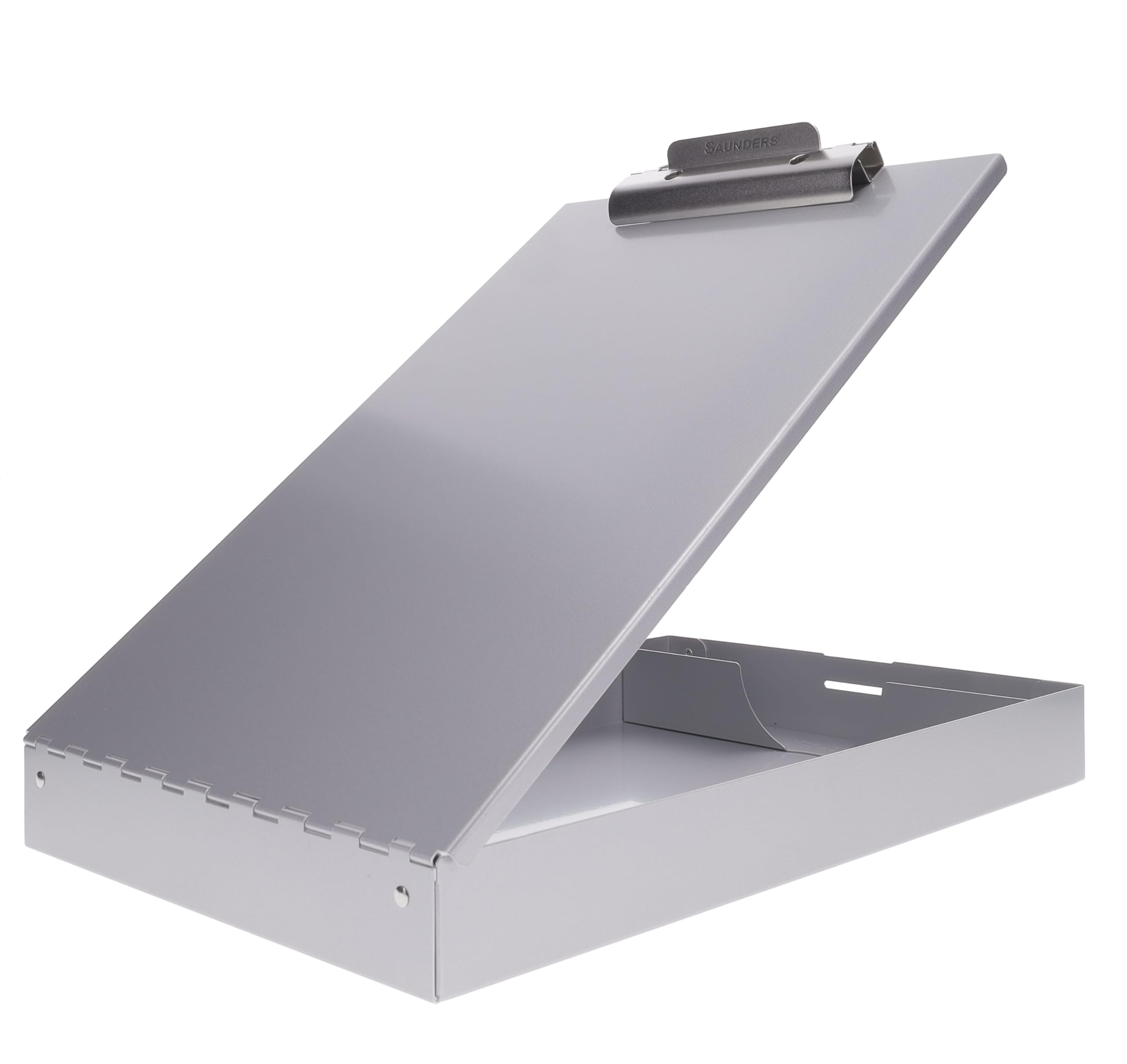 Saunders Recycled Aluminum Redi-Rite Storage Clipboard with Self-Locking Latch – Lightweight, Weather-Resistant Lacquer Finish Stationery Box. Office Products, Silver, Letter