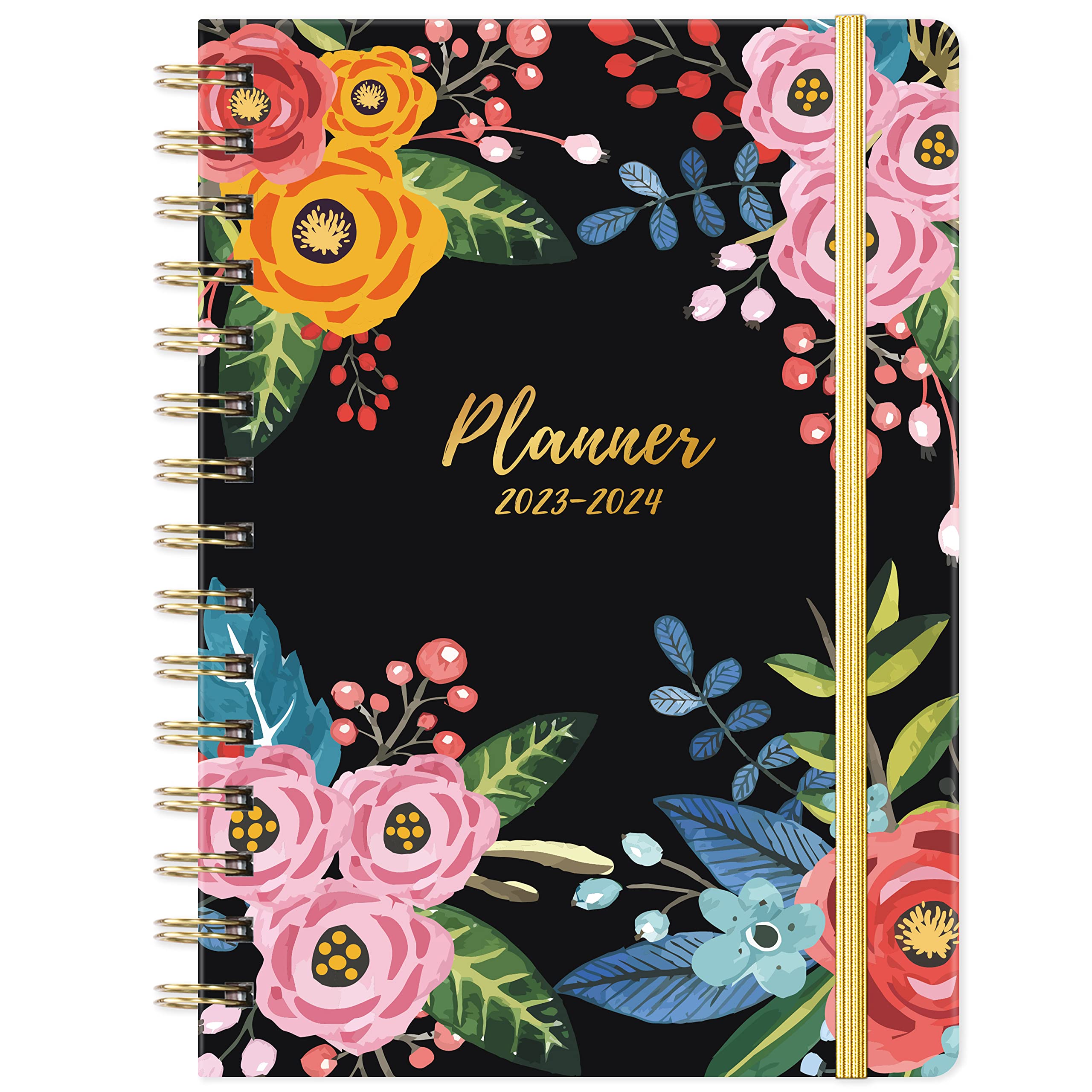 Planner 2023-2024 - July 2023 - June 2024 Weekly Monthly Planner 2023-2024, 6.4 x 8.5 Academic Planner, Calendar Planner 2023-2024 with Monthly Tabs, Hardcover, Elastic Closure
