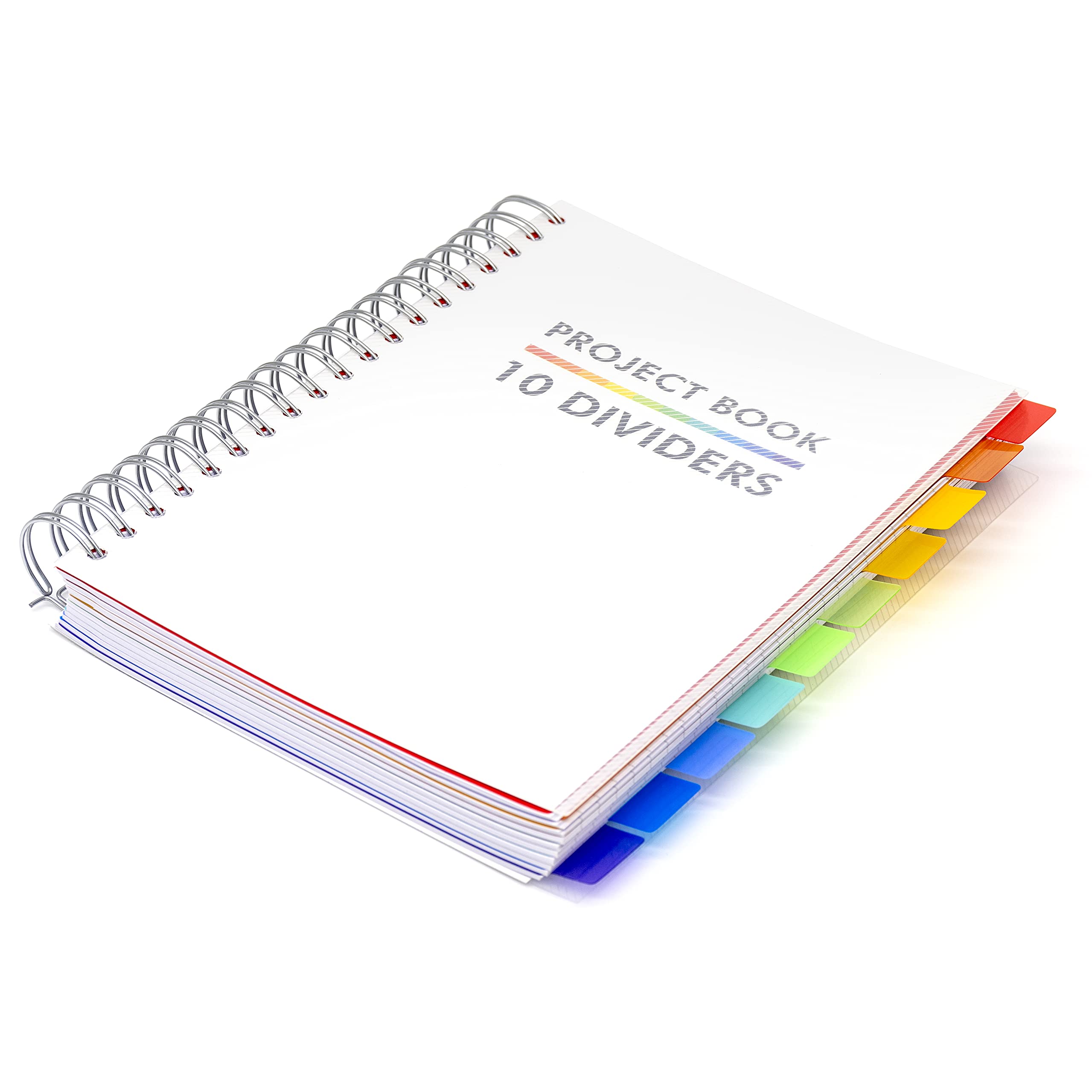 Pukka Pad B5 Subject Notebook with 10 Repositionable Dividers for Organization β 400 Perforated Pages of 80GSM Paper β 200 Sheet Notebook for School, Office, and Home β White, 7.48 x 9.84in