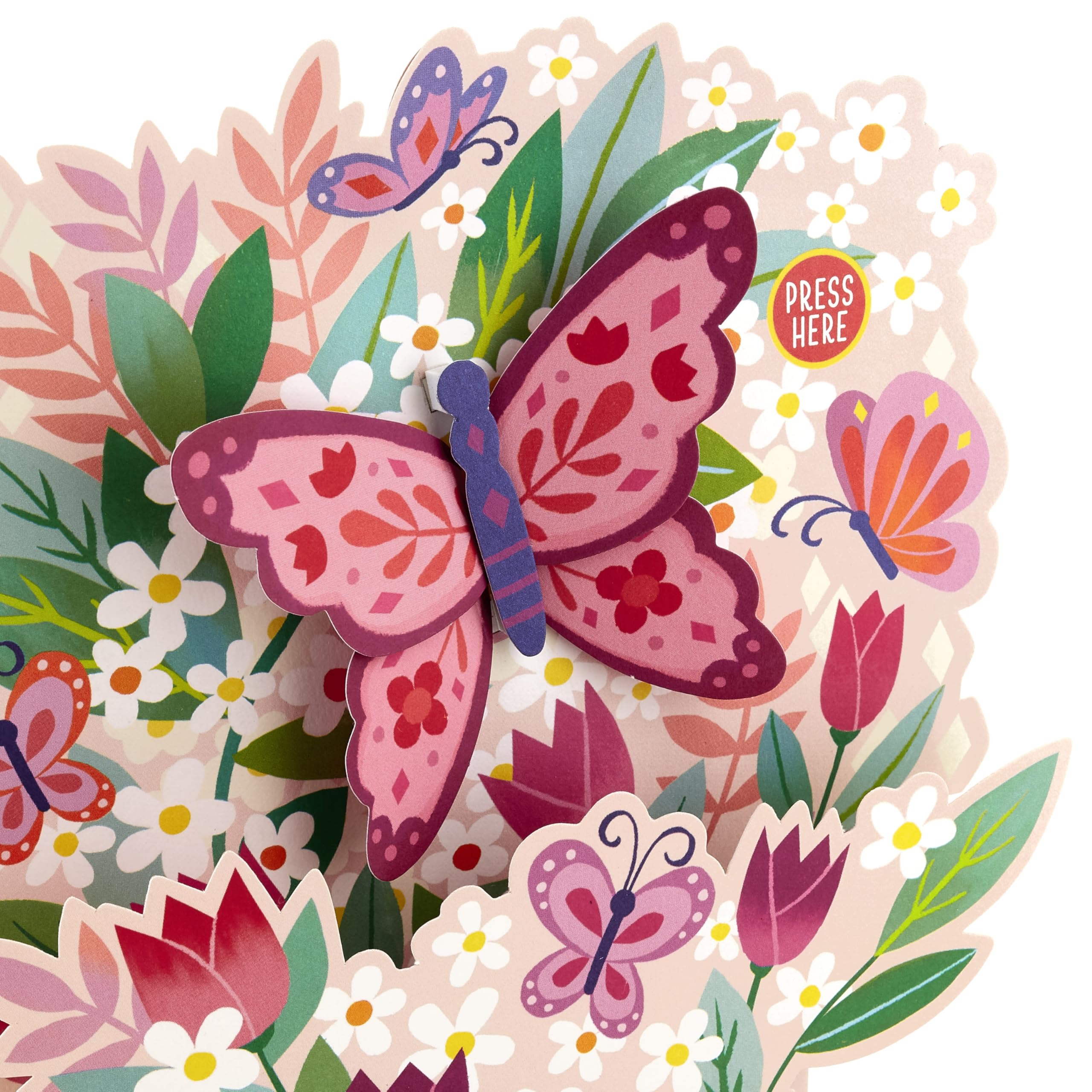 Hallmark Paper Wonder Musical Pop Up Birthday Card with Motion (Butterflies and Flowers)
