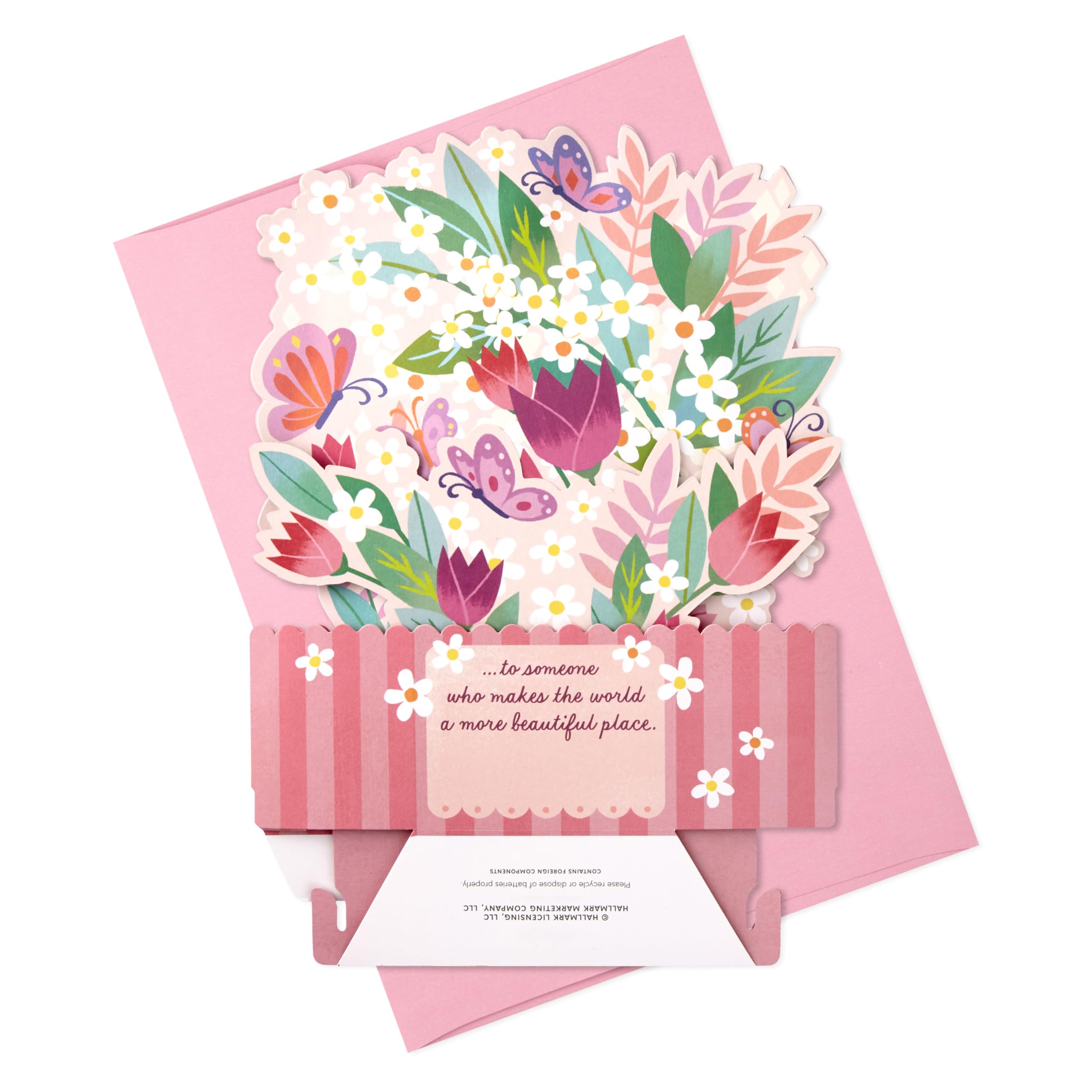 Hallmark Paper Wonder Musical Pop Up Birthday Card with Motion (Butterflies and Flowers)