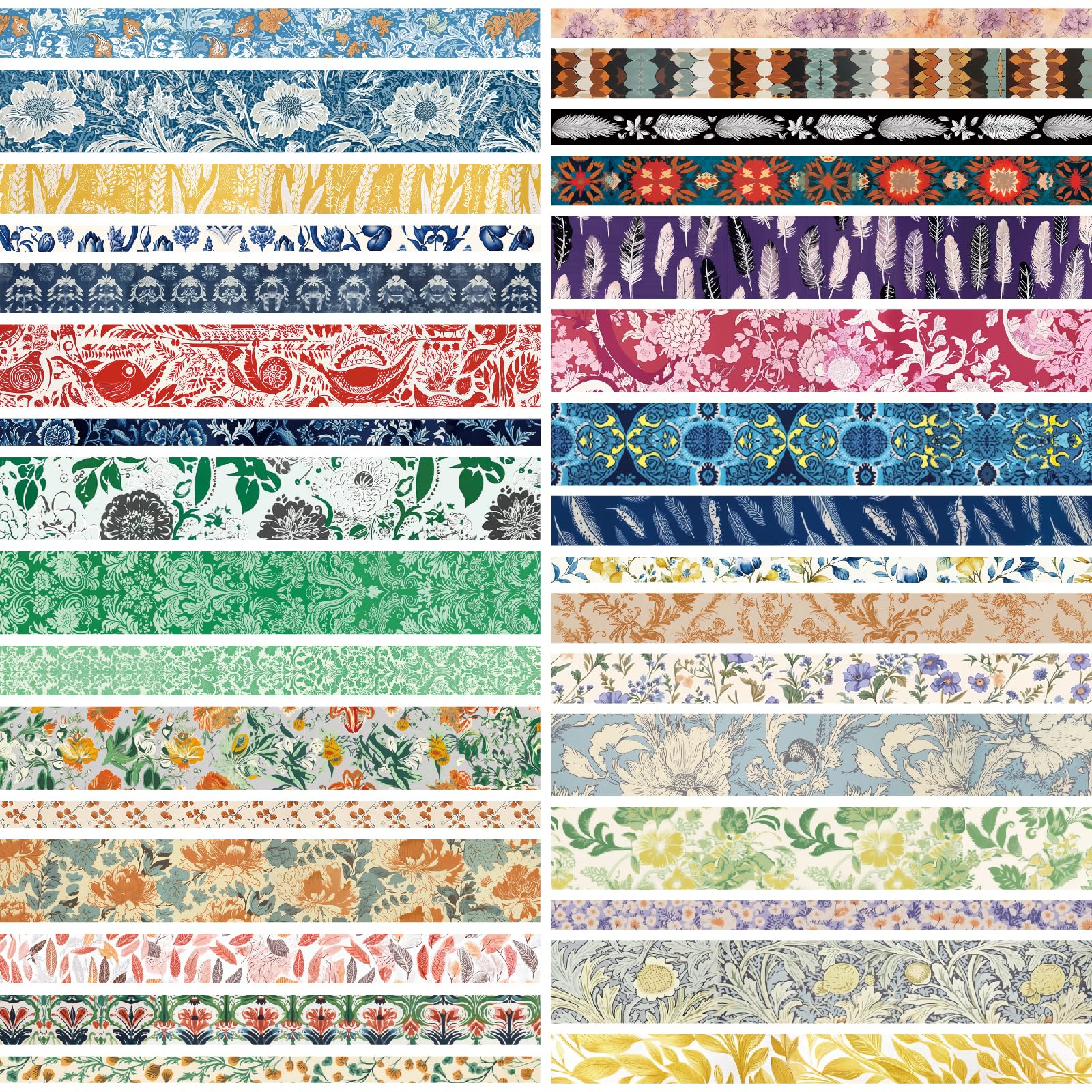 48 Rolls Washi Tape Set,Decorative Masking Adhesive Tape for DIY Crafts and Gift Wrapping,Beautify Bullet Journals ,Planners by KOVANO