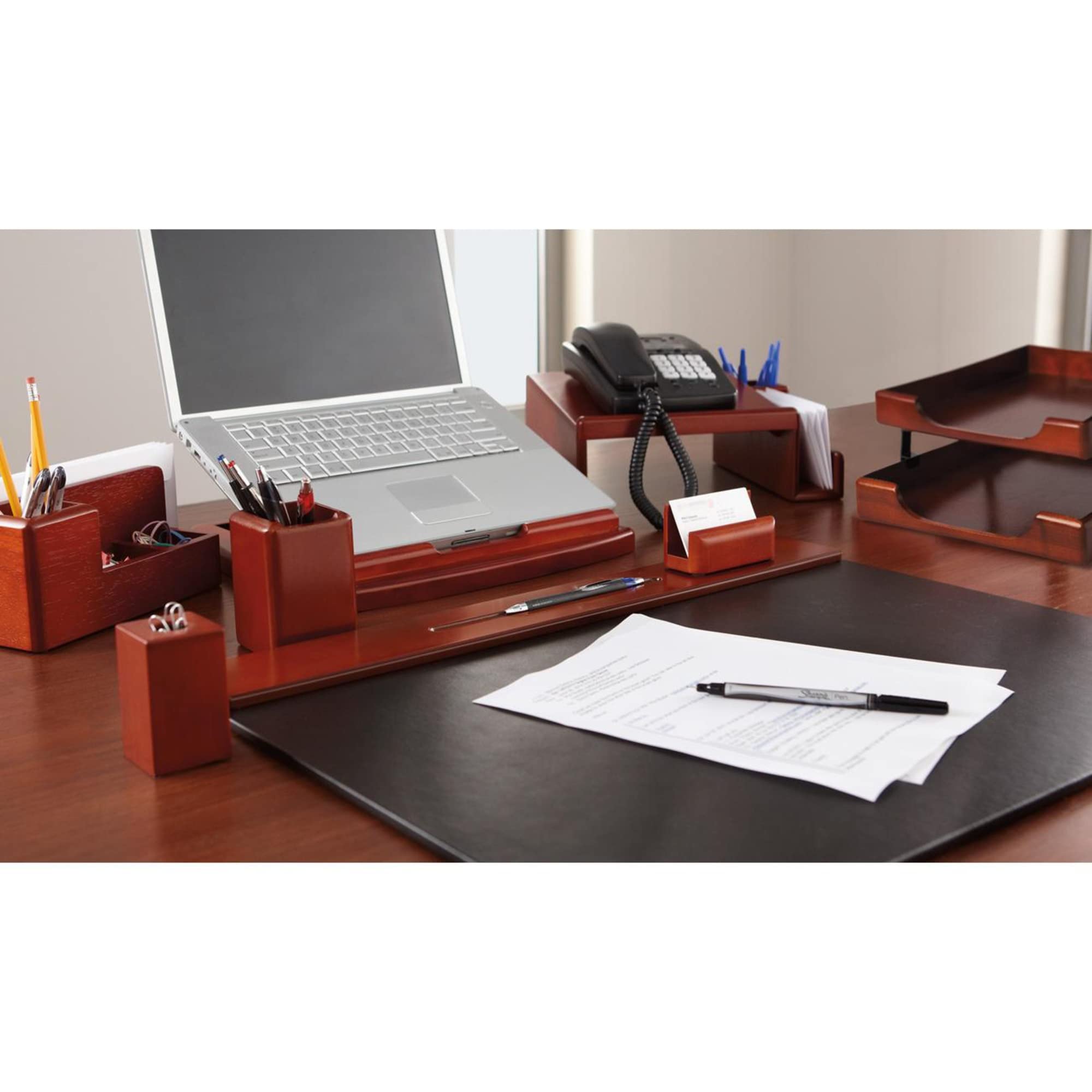 Rolodex® Wood Tones™ Letter-Size Tray, Black