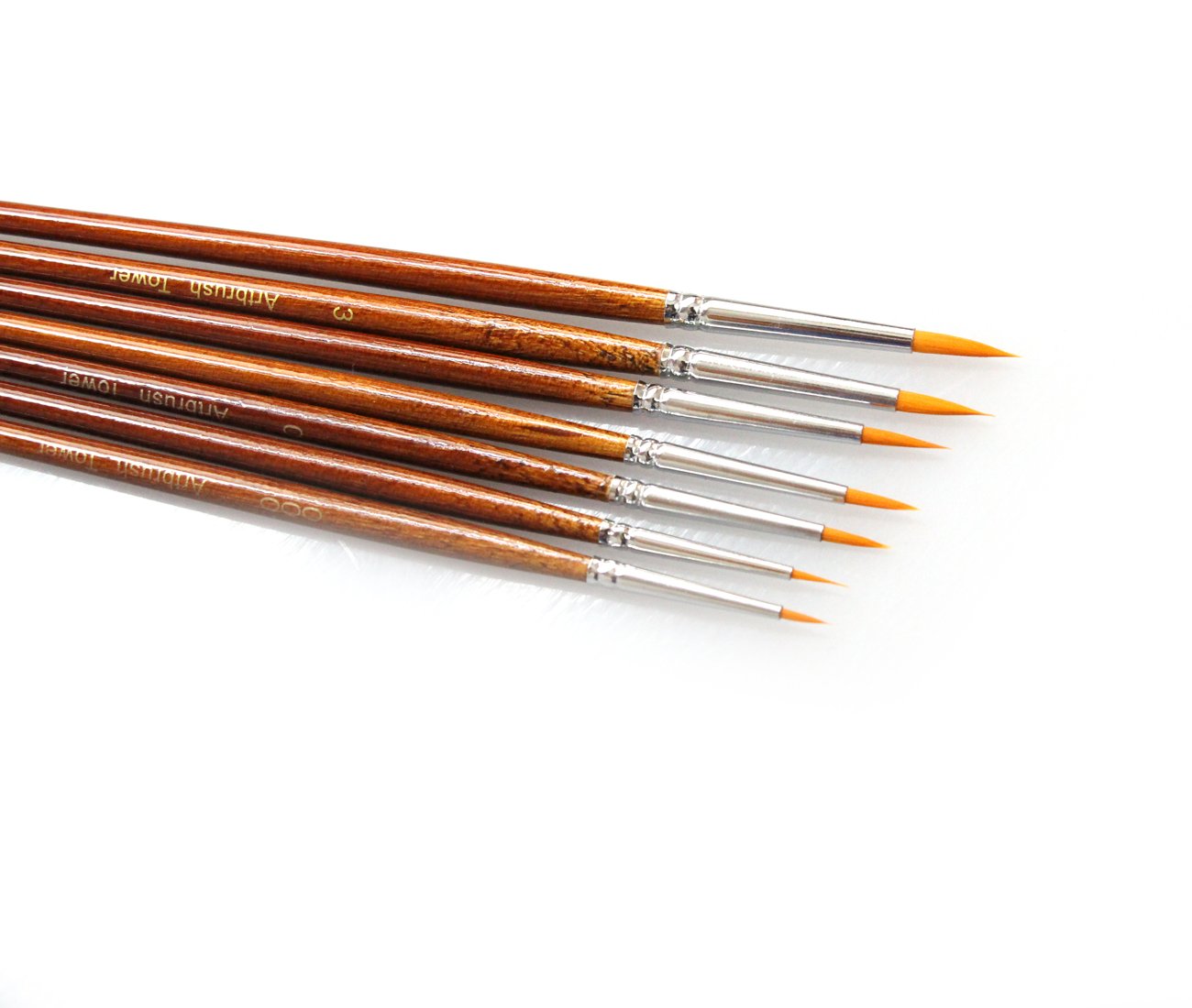 Fine Detail Paint Brush Set - 7 Pieces Miniature Brushes for Watercolor, Acrylic Painting, Models, Airplane Kits