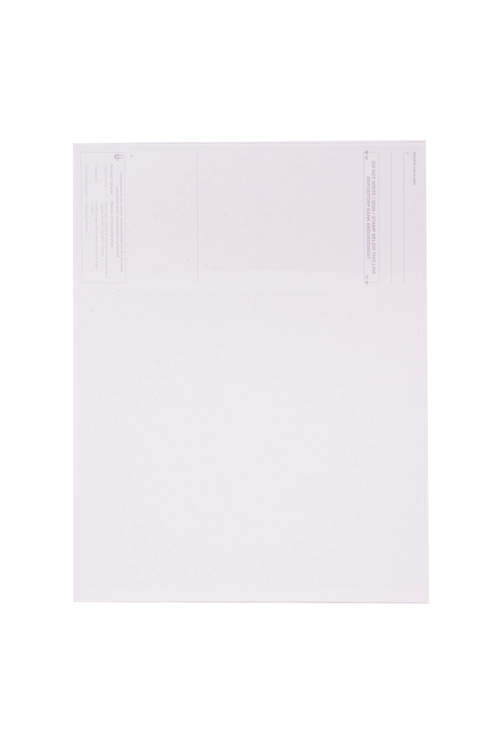 CheckOMatic Computer Check Paper - 100 Pack - Top Blank Stock Checks - Security Features & Laser Printer Compatible - Blue Diamond