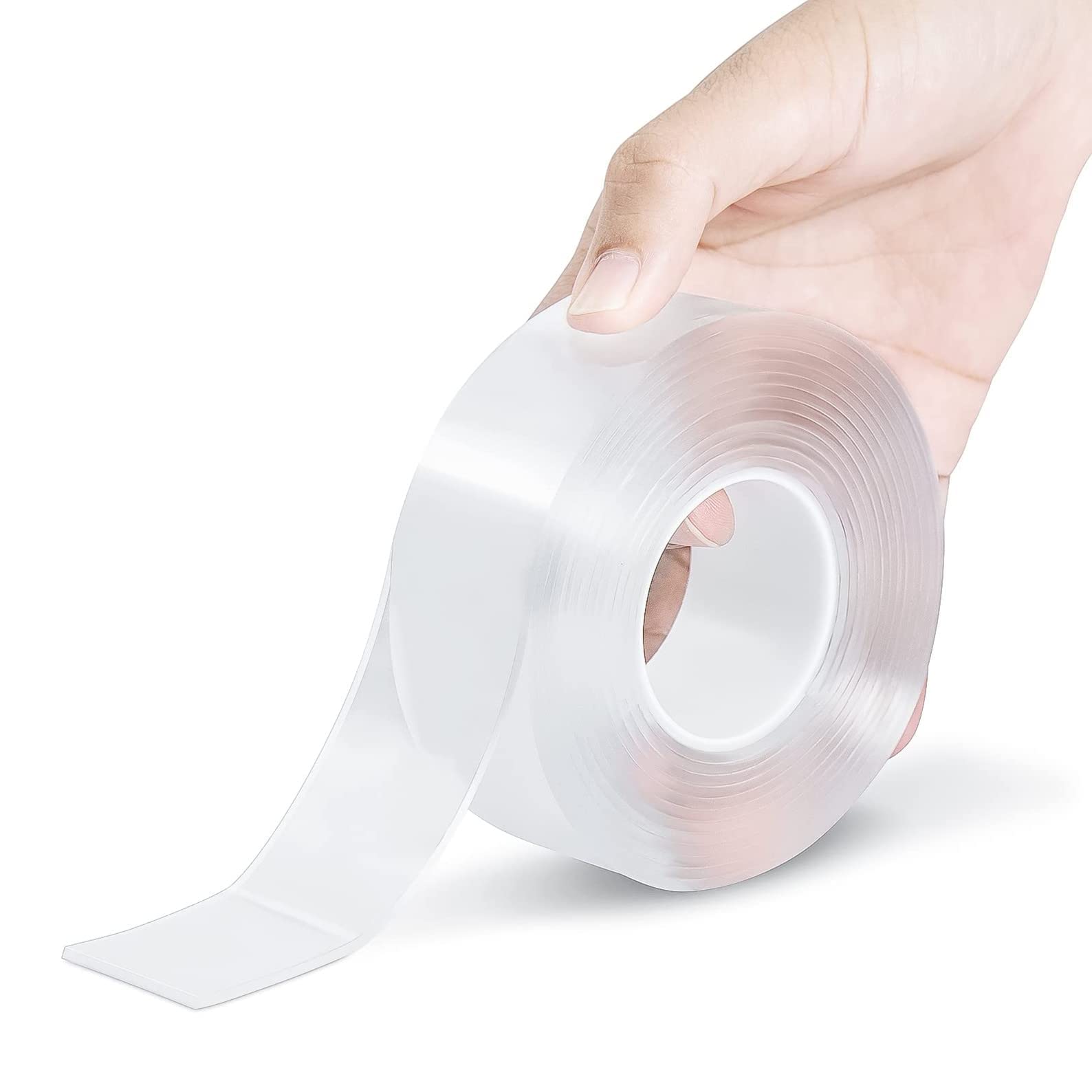 CNGRESIKFXC Double Sided Adhesive Tape Household Multi-Purpose Removable Installation Tape, Used for Poster Carpet Tape, Reusable Solid Wall Tape, Transparent Adhesive