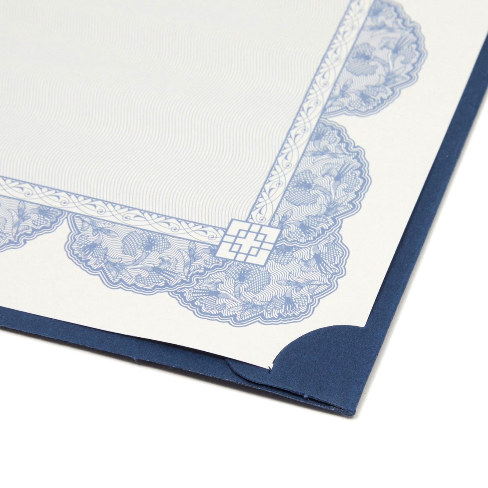48 Sheets Blue Certificate of Recognition Award Paper with Gold Foil Sticker Seals for Graduation Diploma, Achievements (8.5 x 11 in)