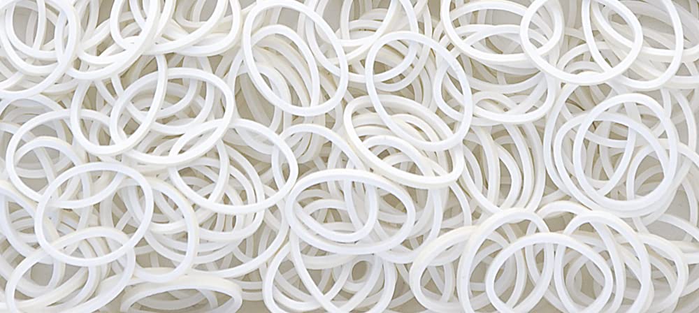 The Beadery White Wonderloom Bands, 600 RubberBand & 24 Clip