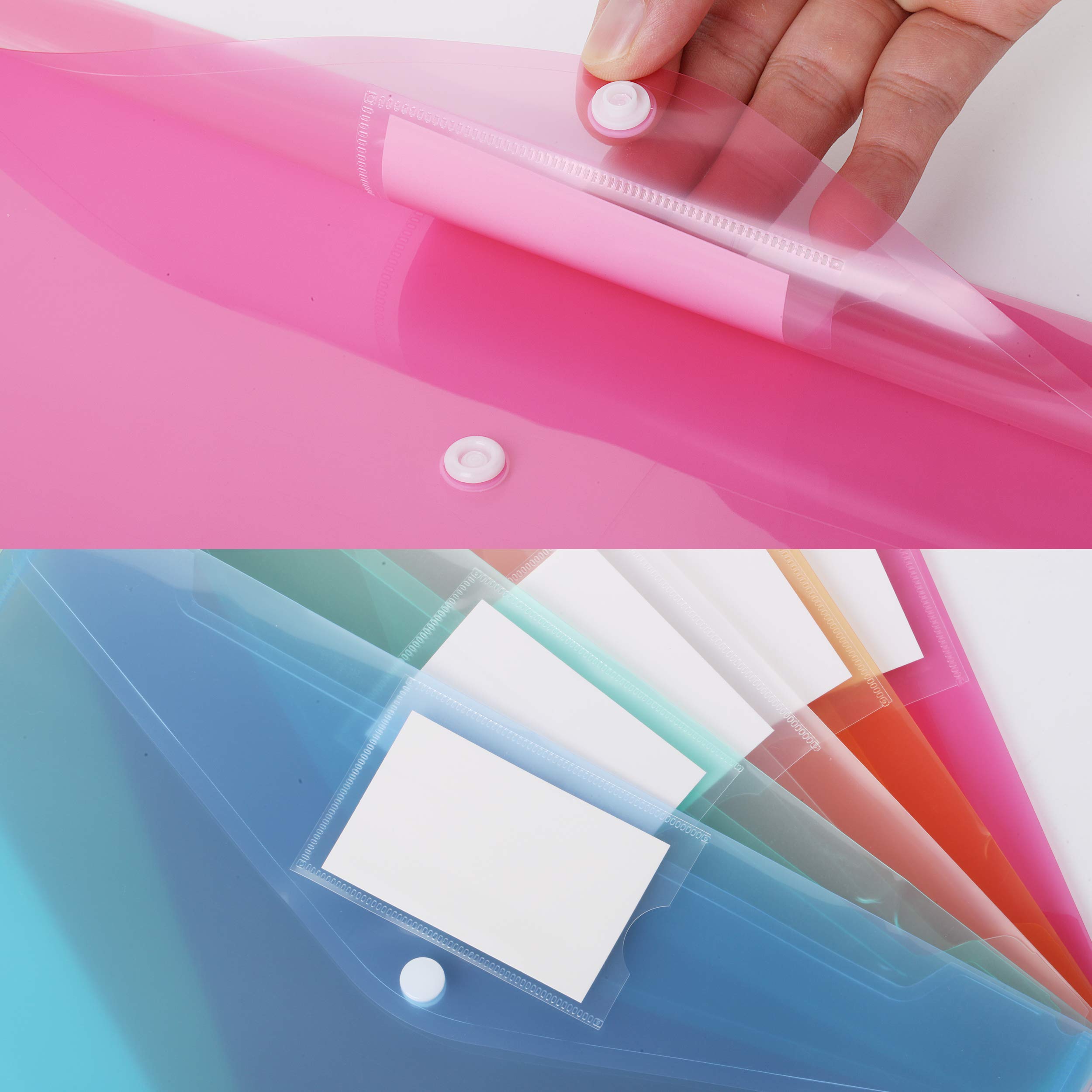 Mr. Pen- Plastic Envelopes, 10 Pack, A4, Letter Size, Plastic Envelopes with Snap Closure, Poly Envelope, Plastic Folders with Closure, Clear Plastic Folders, Plastic Pocket Folders, Document Envelope