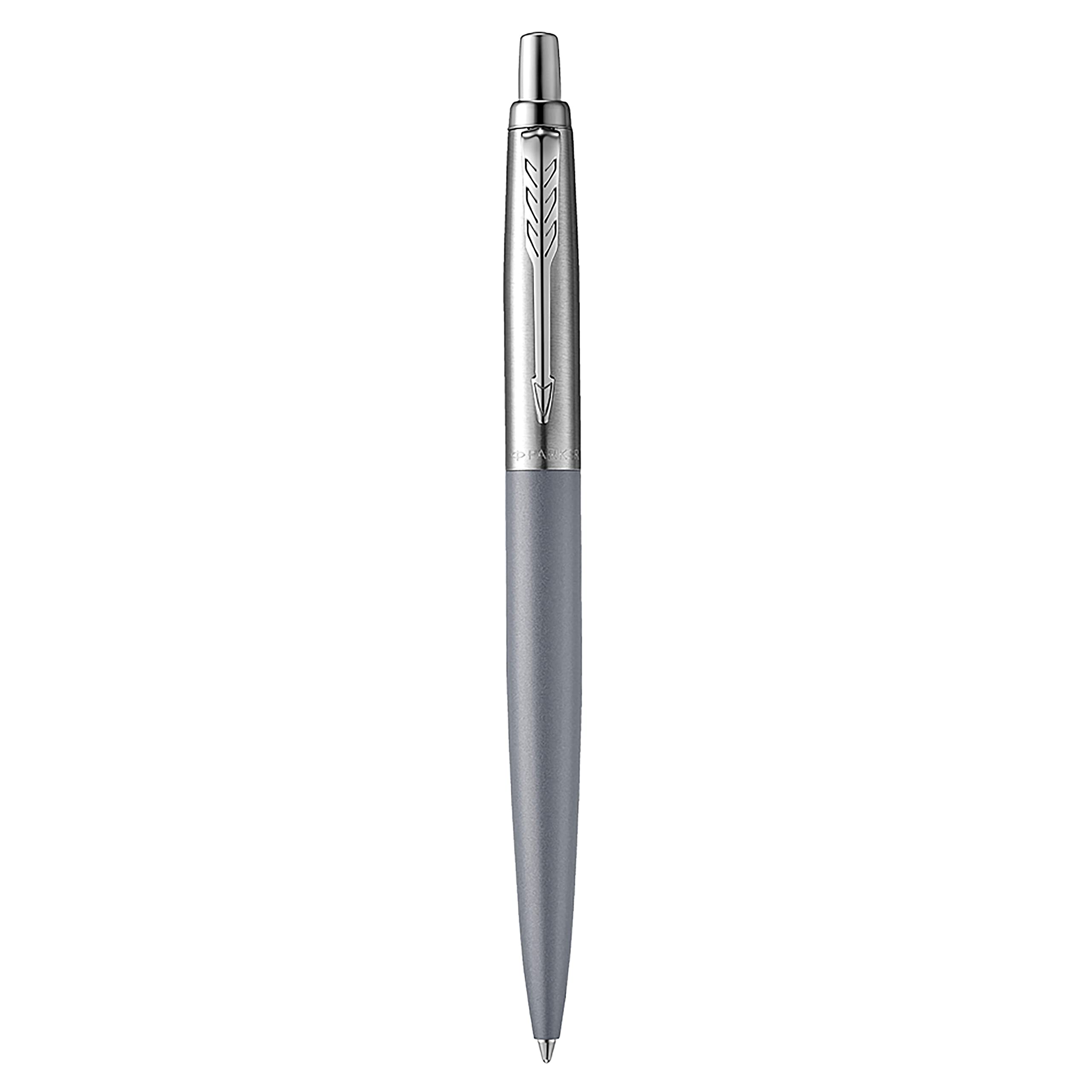 Parker Jotter XL Ballpoint Pen, Alexandra Matte Grey, Chrome Trim, Medium Point, Blue Ink, Gift Box