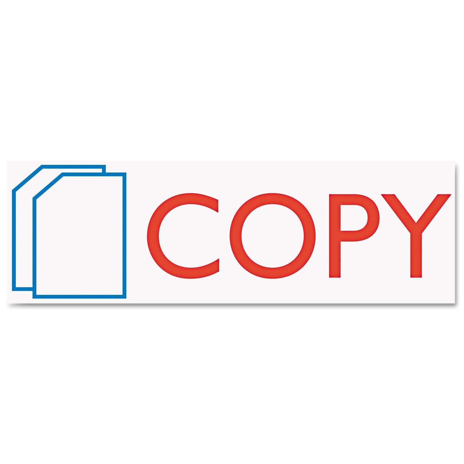 ACCU-STAMP2 Message Stamp with Shutter, 2-Color, COPY, 1-5/8" x 1/2" Impression, Pre-Ink, Red and Blue Ink (035532)
