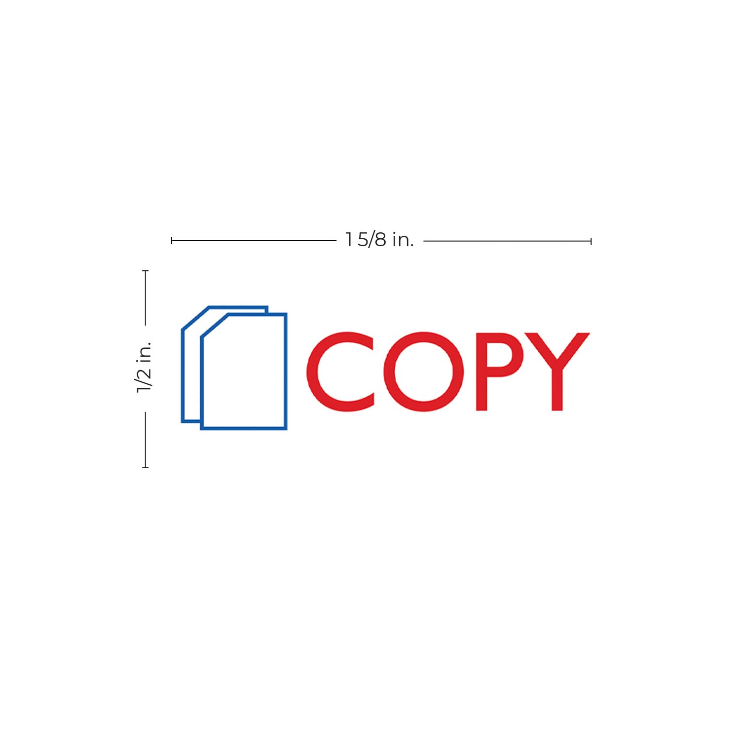 ACCU-STAMP2 Message Stamp with Shutter, 2-Color, COPY, 1-5/8" x 1/2" Impression, Pre-Ink, Red and Blue Ink (035532)