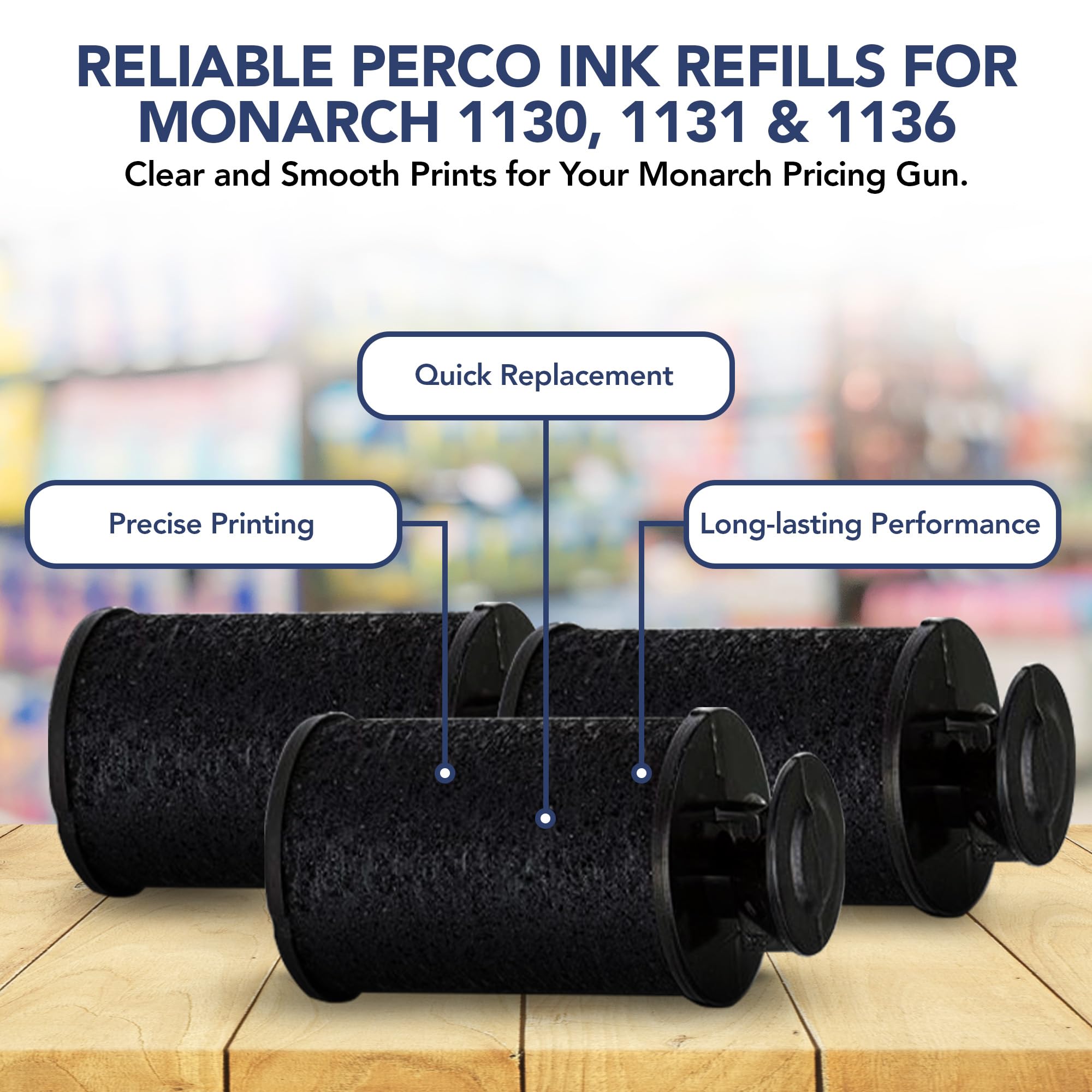 Monarch Ink Roll for Monarch 1131 & 1136 Price Labelers (Pack of 4)