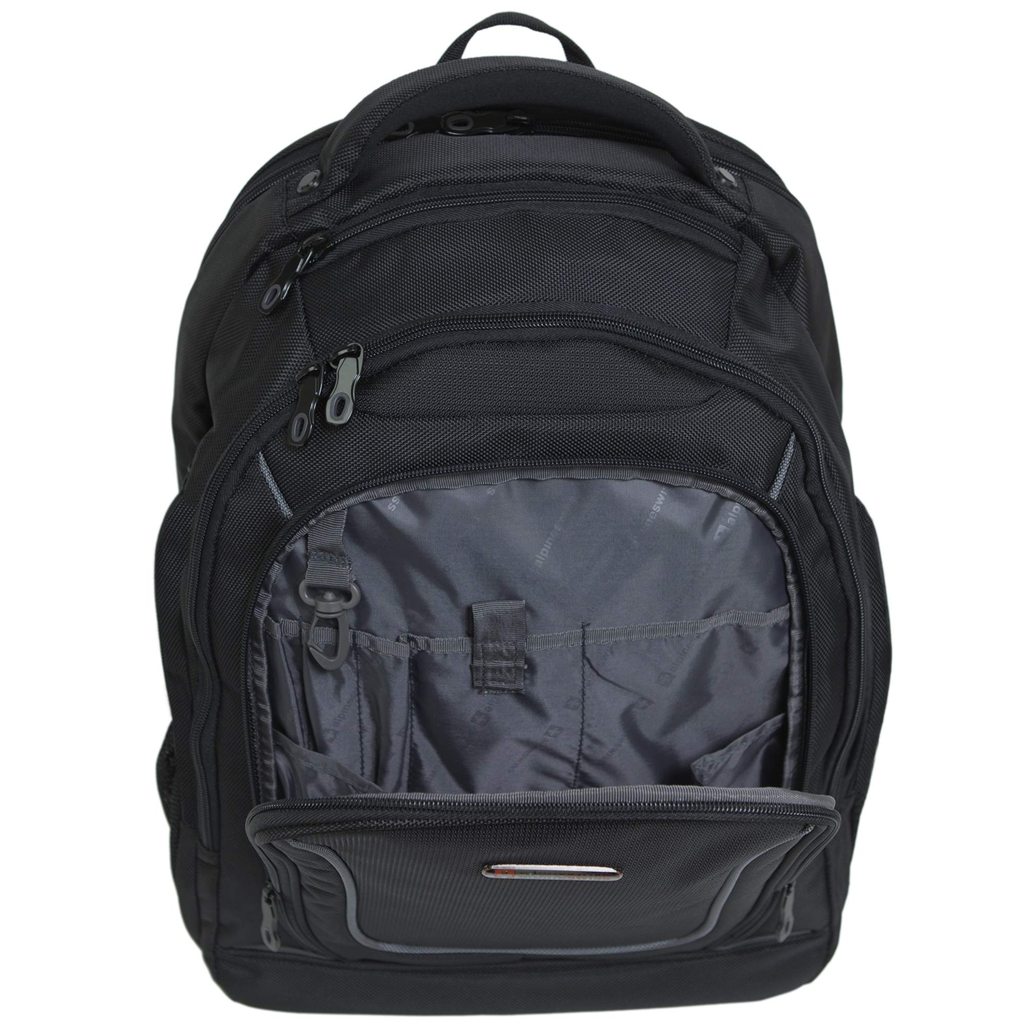 Alpine Swiss Oneida 15.6" Laptop Backpack With Tablet Sleeve & Mfg Warranty Black