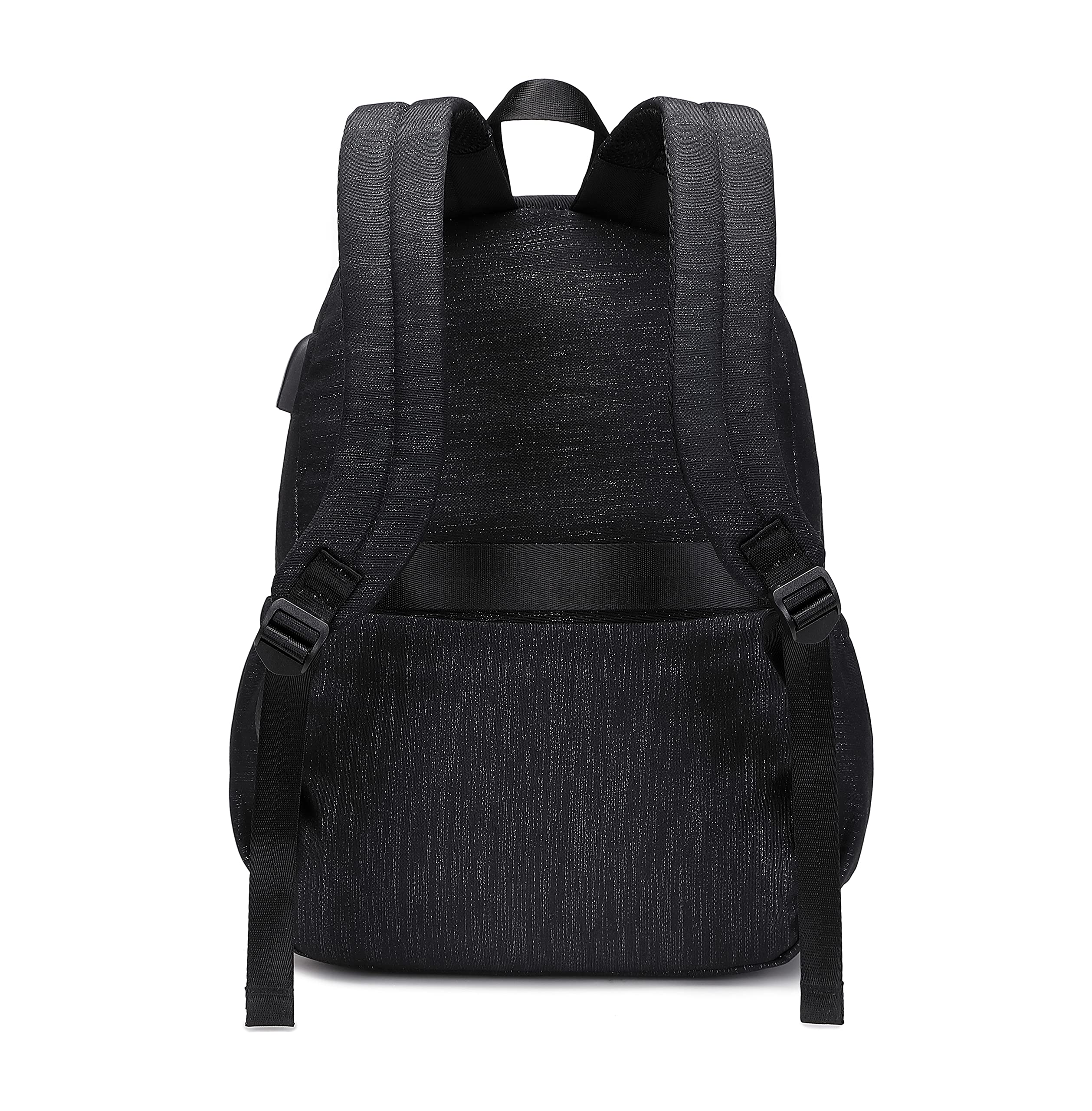Joymoze Stylish Shimmer Cat Ears Cute School Backpack Set for Teen Girl Black