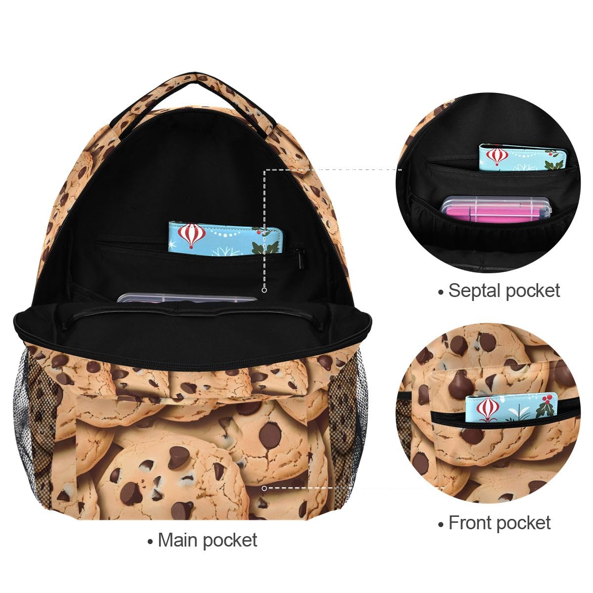 Ice and Fire Backpack for Boys Girls Fire Water Bookbag Elementary School Casual Travel Bag Computer Laptop Daypack