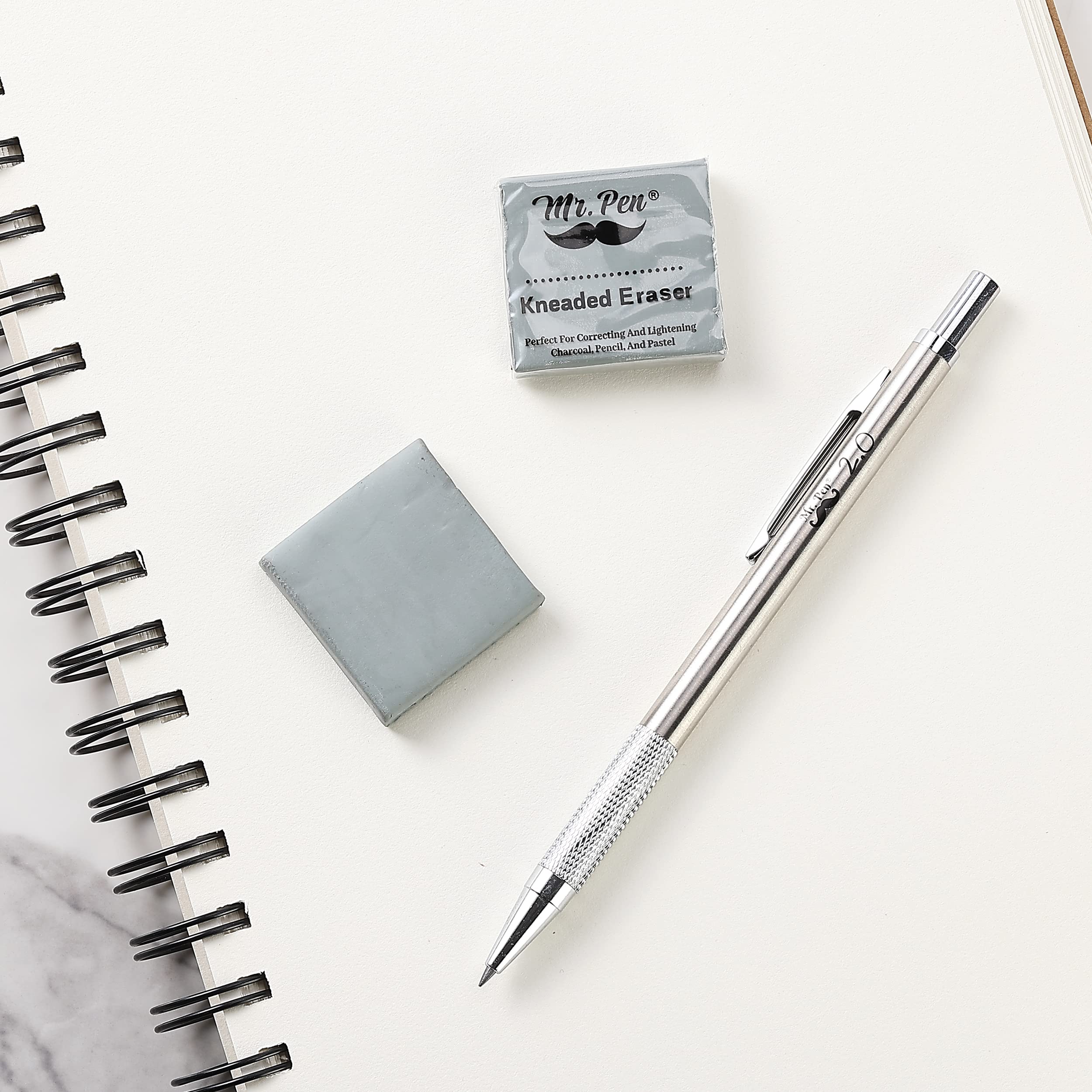 Mr. Pen- Kneaded Eraser, 18 Pack, Gray, Kneaded Erasers for Artists, Gum Eraser, Art Eraser, Kneadable Erasers, Moldable Eraser, Art Erasers for Drawing, Artist Eraser, Drawing Erasers, Art Gum Eraser