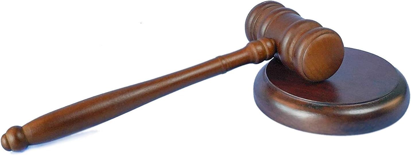 Premium Wooden Gavel & Block Perfect for Judge, Lawyer, Auction Court, Company, Student