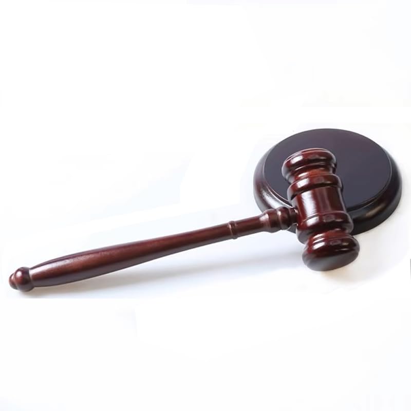 Premium Wooden Gavel & Block Perfect for Judge, Lawyer, Auction Court, Company, Student