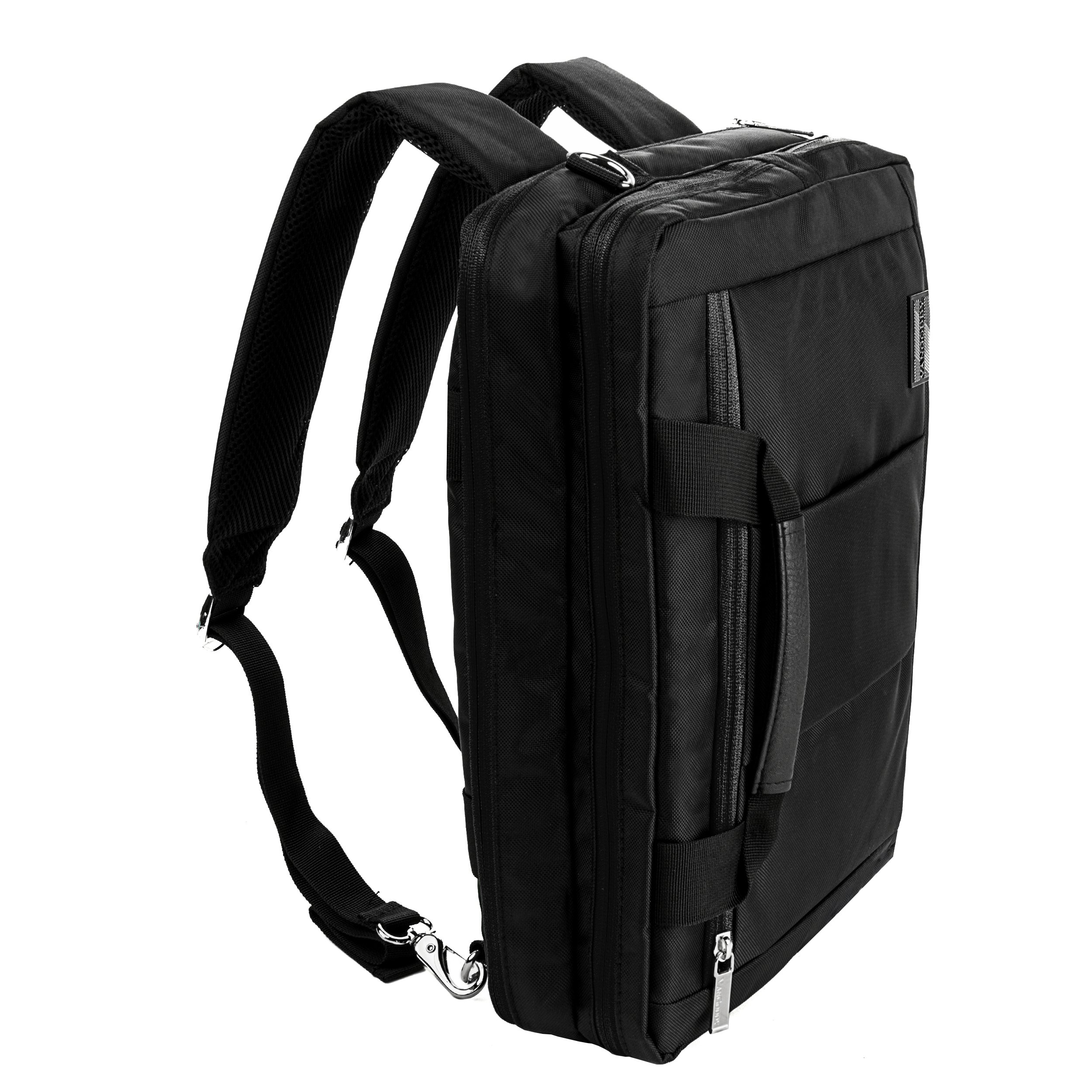 Vangoddy El Prado 3-in-1 13" 14 inch Laptop Messenger Bag Backpack (Orange Black)