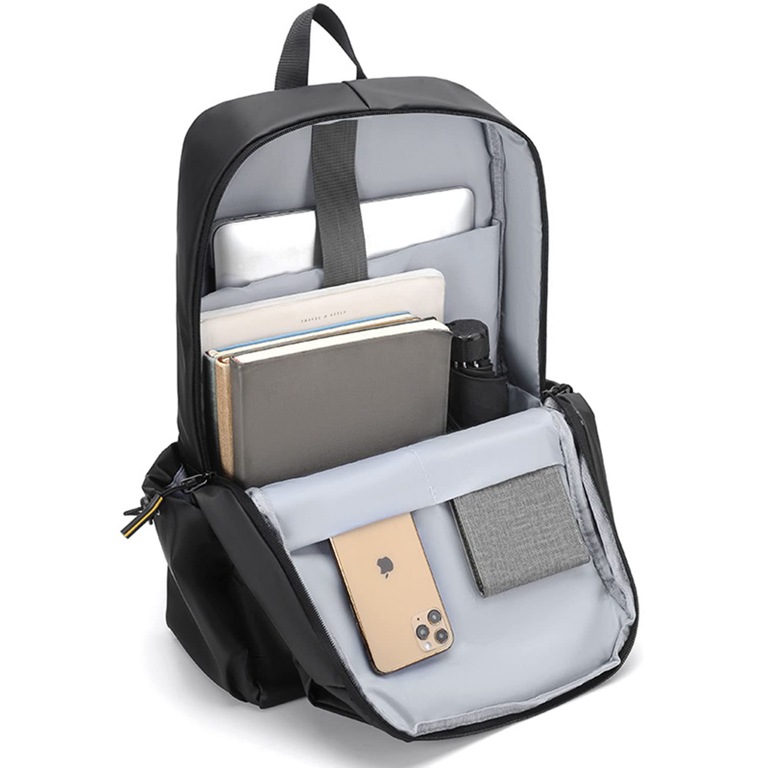 15.6 Inches Laptop Backpack for Men Women Classic Business Travel Casual Daypack (Black)