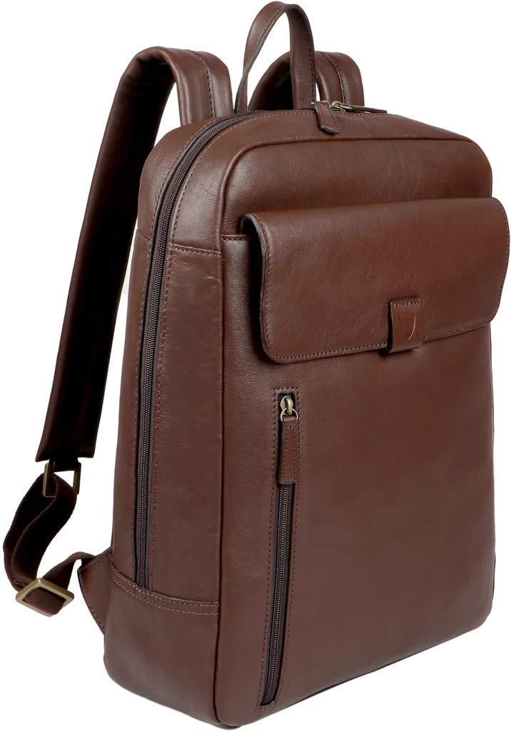 Hidesign Aiden Large Multi-functional Leather 17 Inch Laptop Backpack (Black)